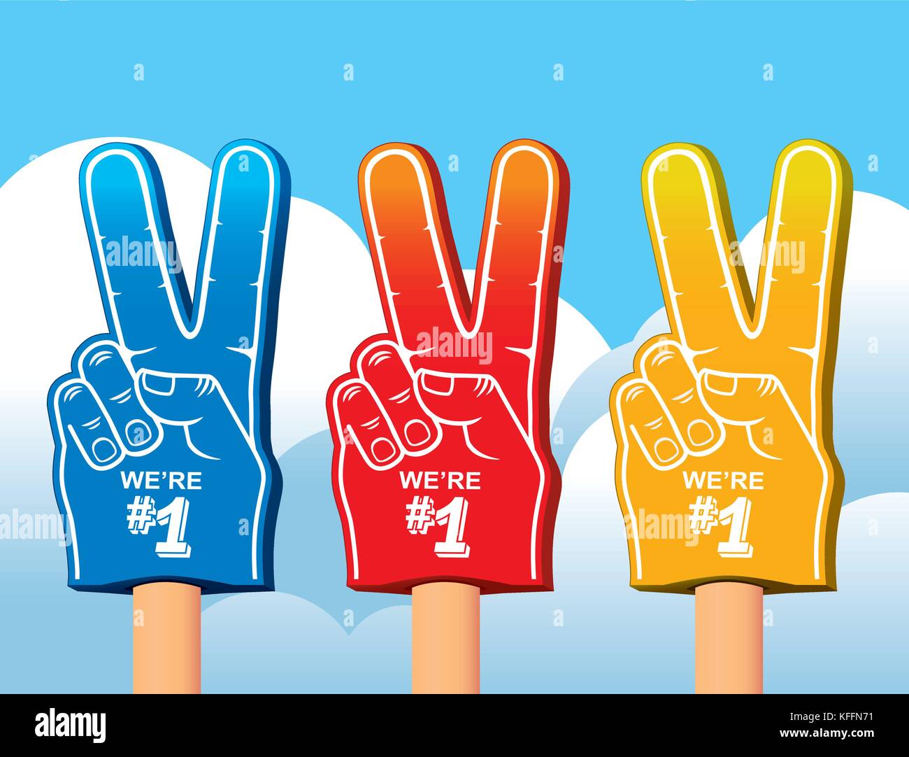 Fan foam finger. Vector illustrations Stock Vector Image & Art - Alamy Fan foam finger. Vector illustrations Stock Vector Image & Art - Alamy