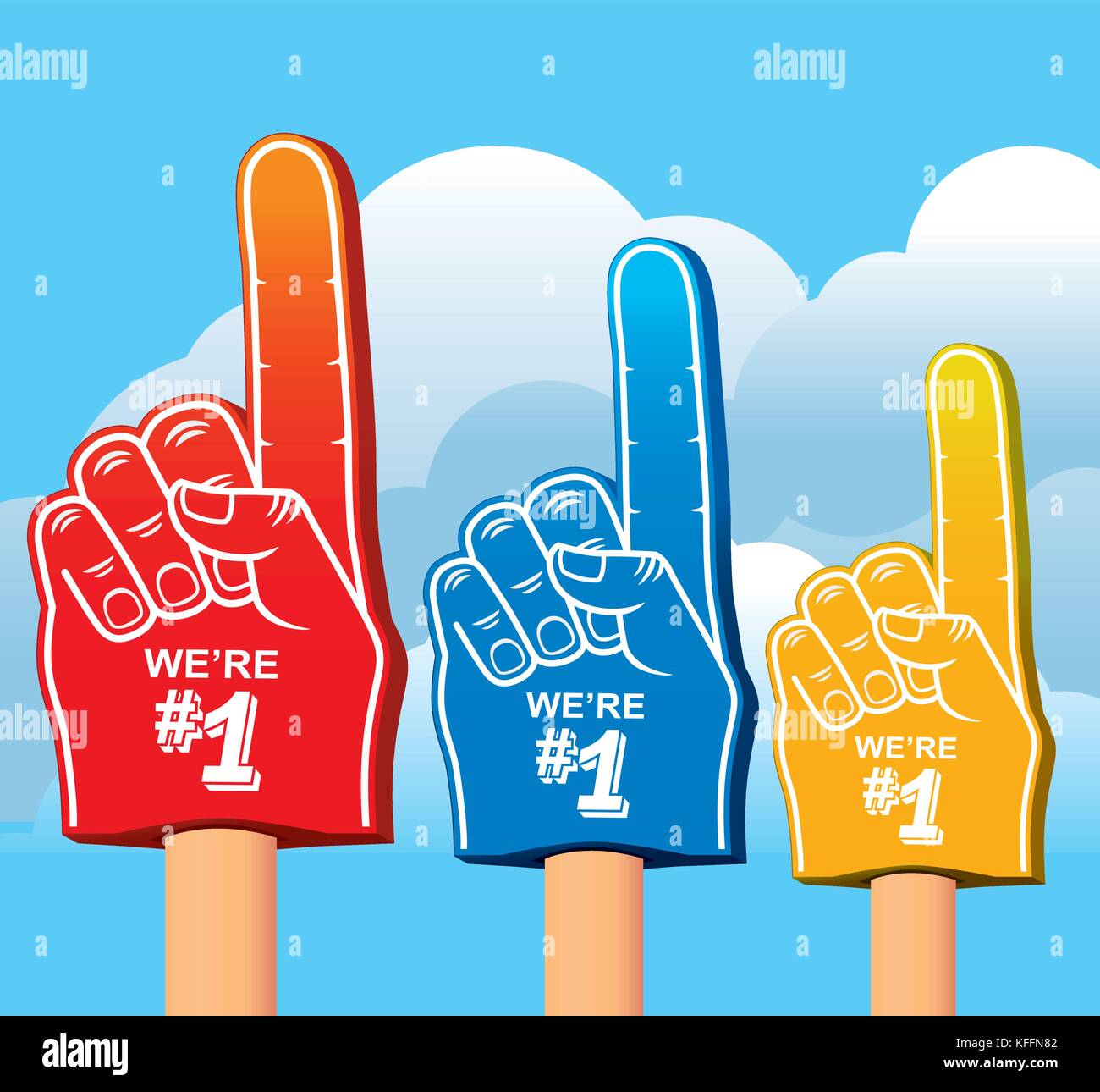 Fan foam finger. Vector illustrations Stock Vector Image & Art - Alamy Fan foam finger. Vector illustrations Stock Vector Image & Art - Alamy