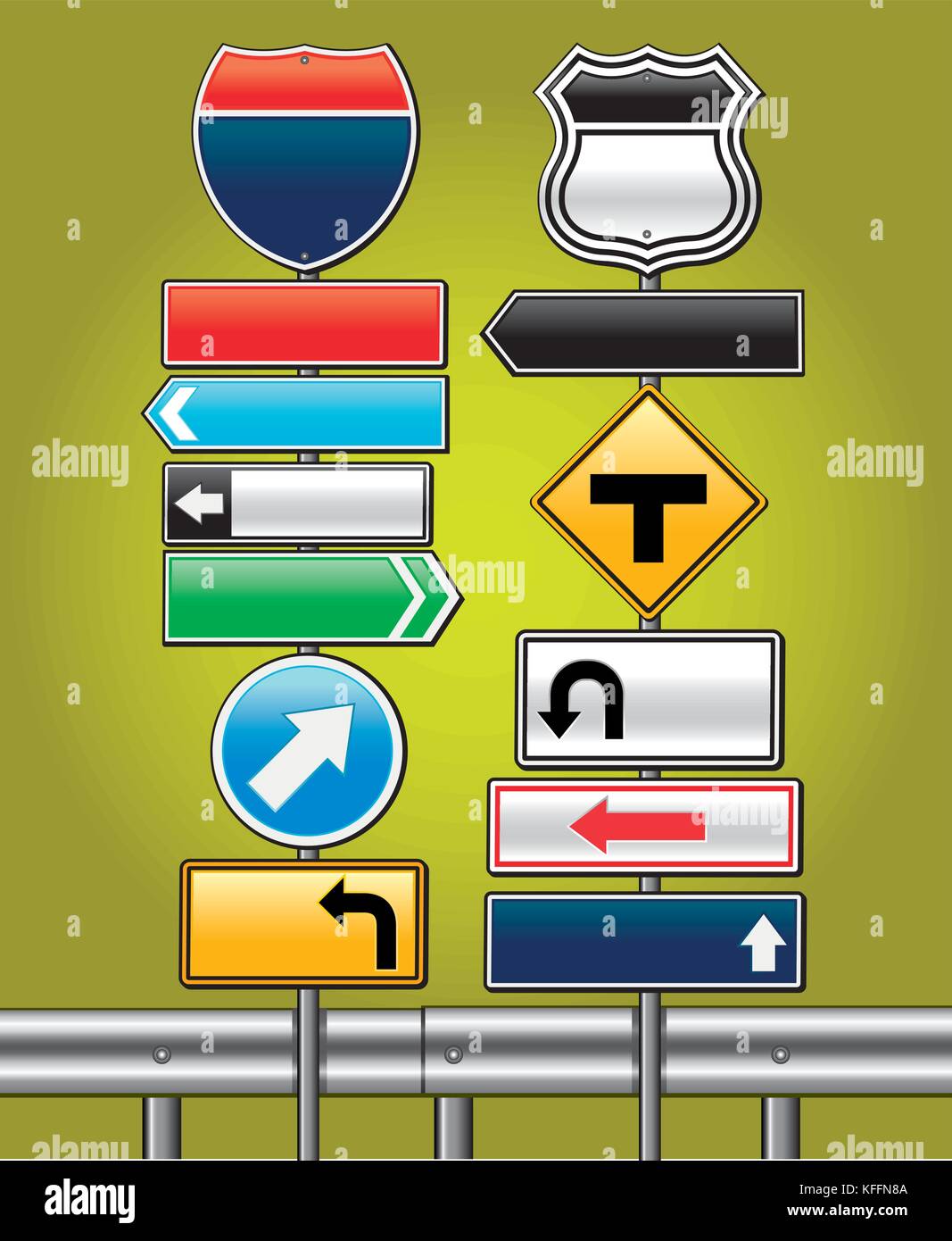 Road billboard graphic color Stock Vector Images - Alamy