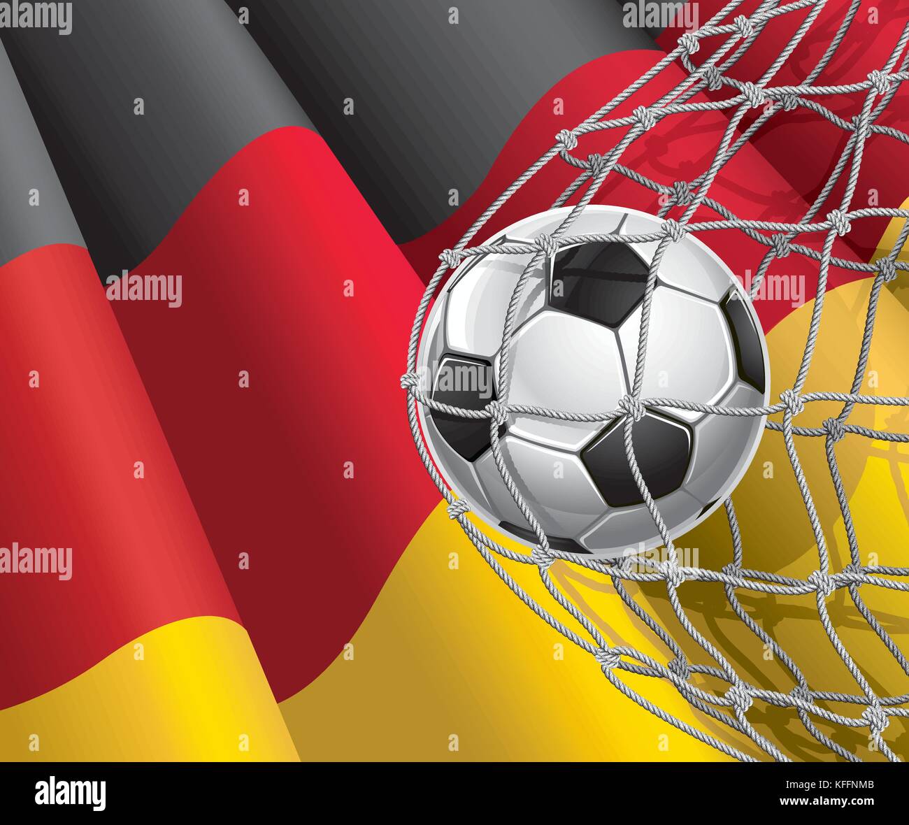 Black and white football with germany flag Stock Vector Images - Alamy