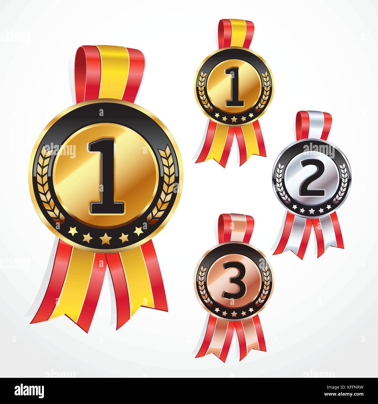 Set of Medals with ribbon. vector illustration Stock Vector Image & Art ...