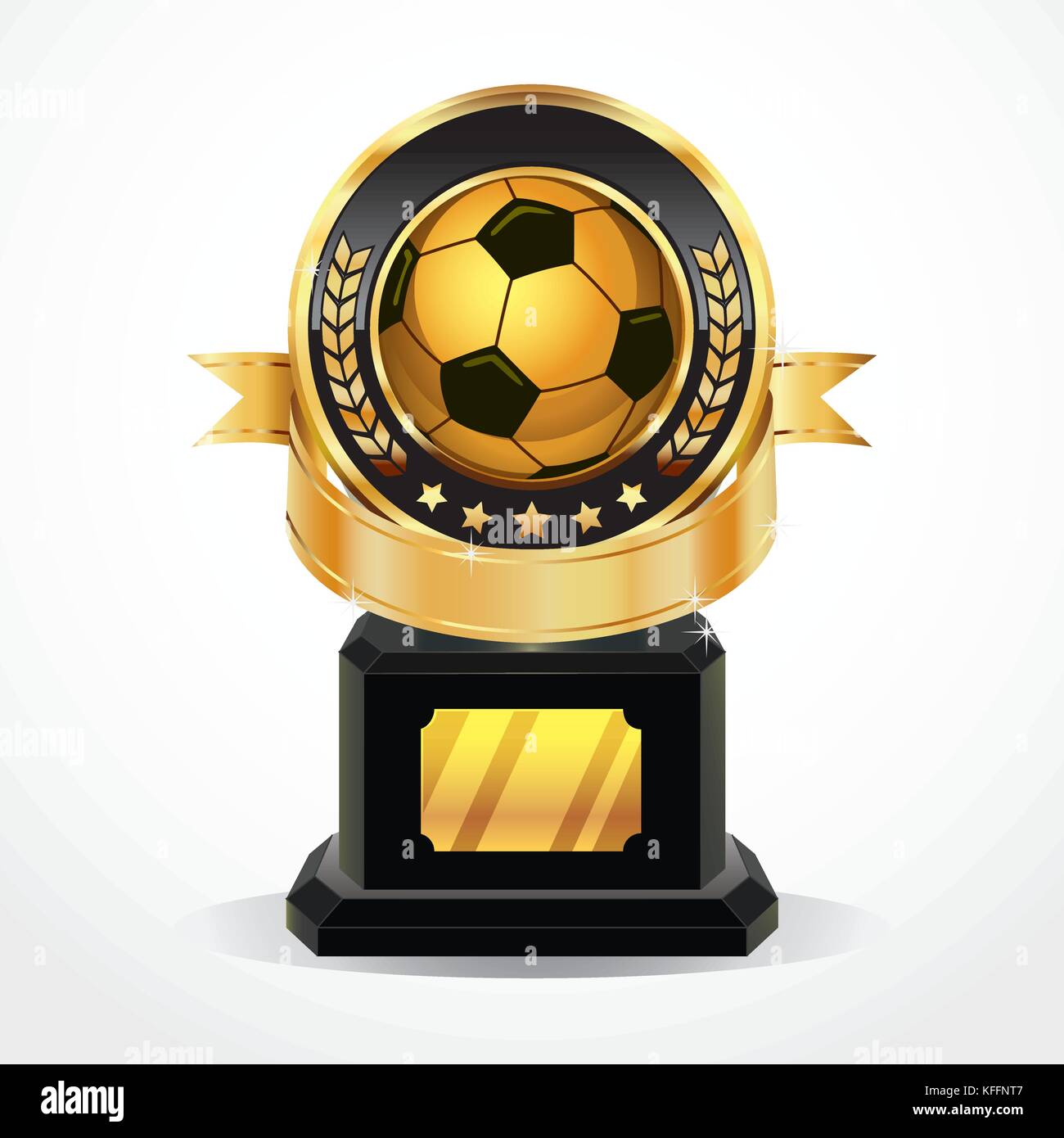 Soccer Golden Award Medals. vector illustration Stock Vector Image ...