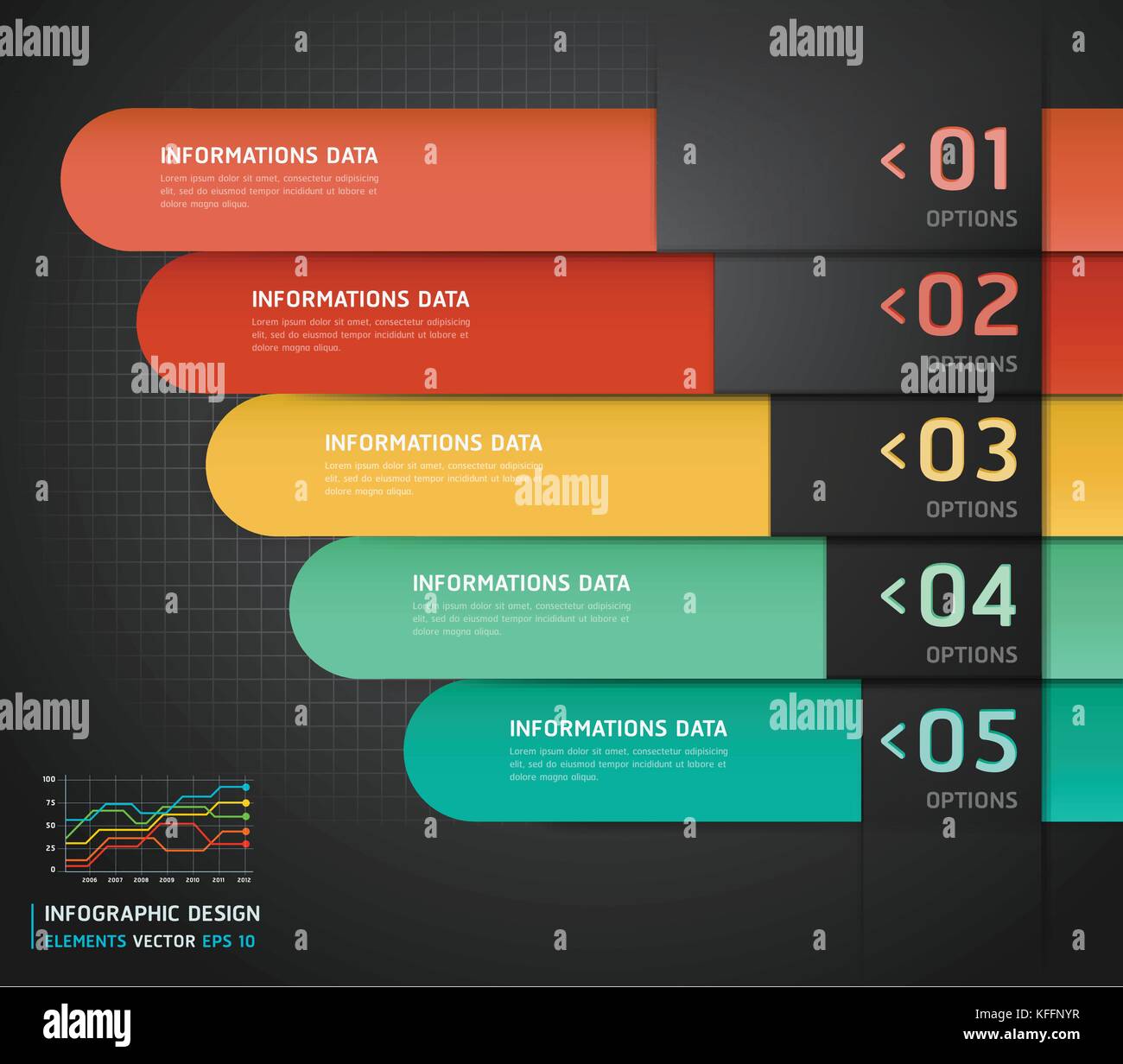Infographics Number Options Banner & Card background. Vector ...