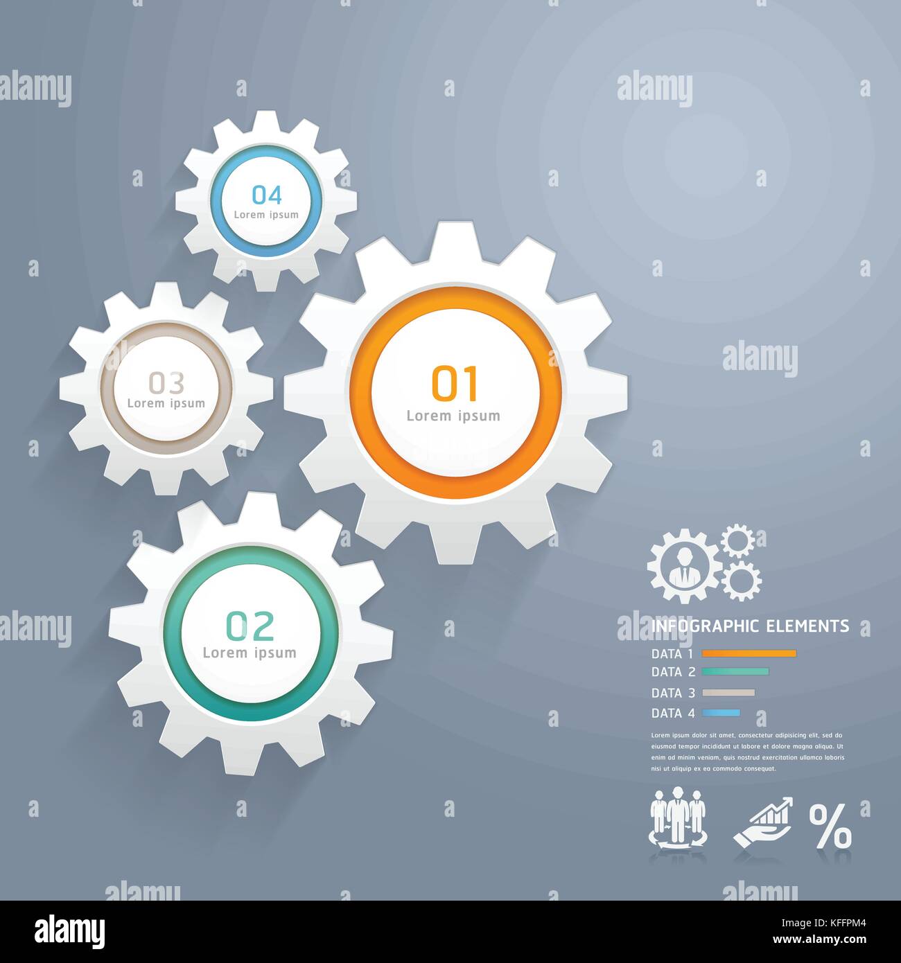 Color gears infographics background Stock Vector Images - Alamy