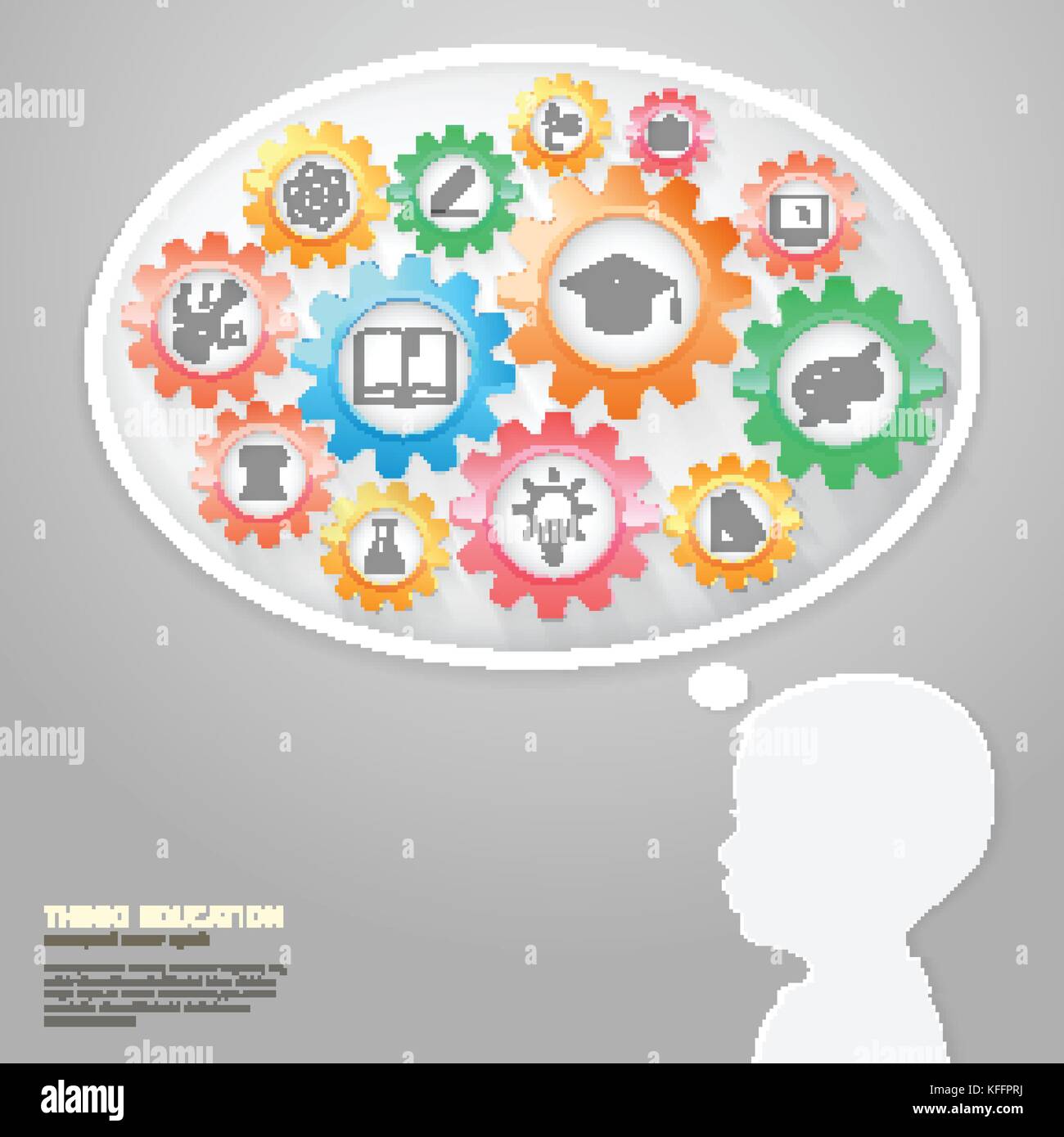 School boy thinking Stock Vector Images - Alamy