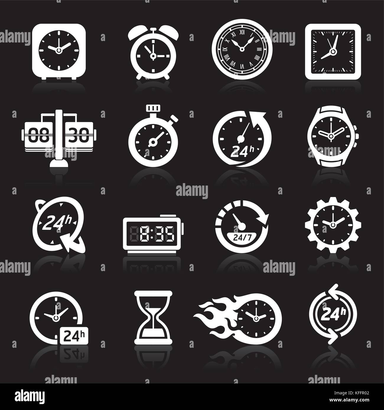 Clocks icons. Vector illustration Stock Vector Image & Art - Alamy
