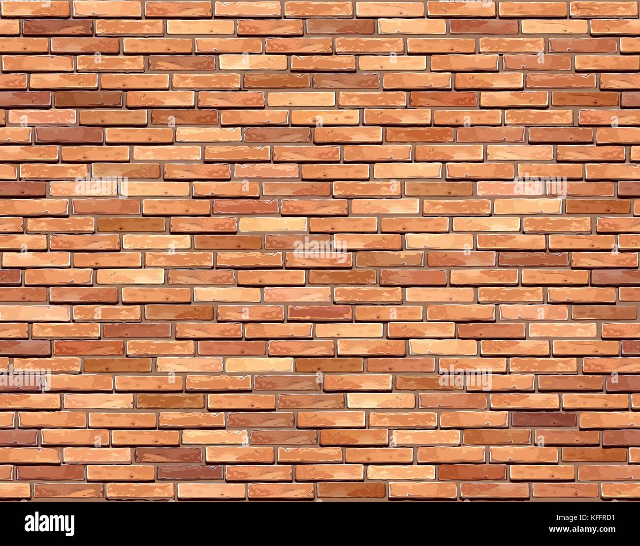 Red brick wall seamless Vector illustration background - texture ...