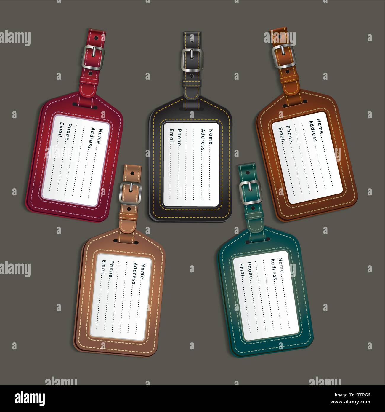Leather suitcase and labels hi-res stock photography and images - Alamy