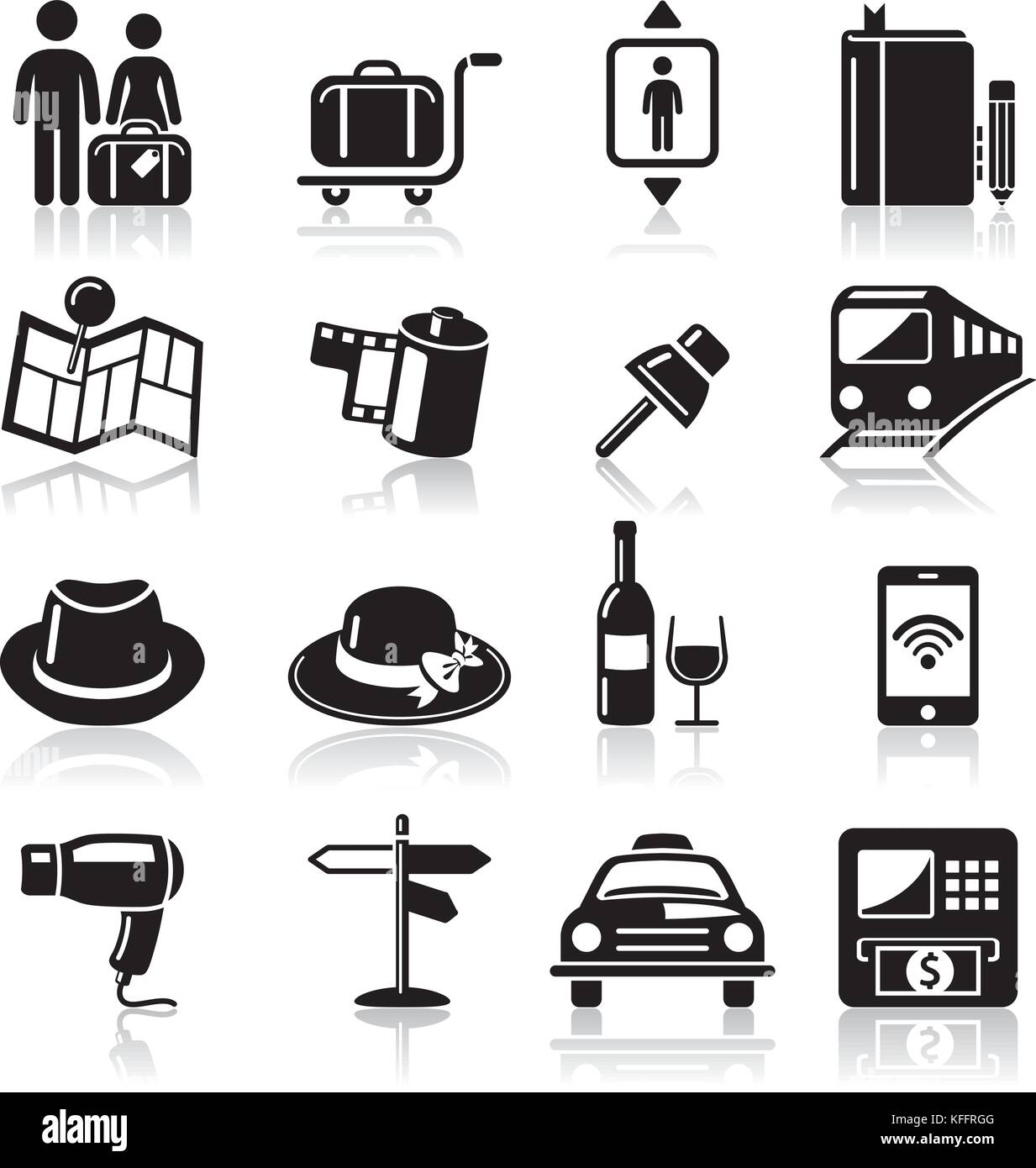 Travel icons set. Vector Illustrations Stock Vector Image & Art - Alamy
