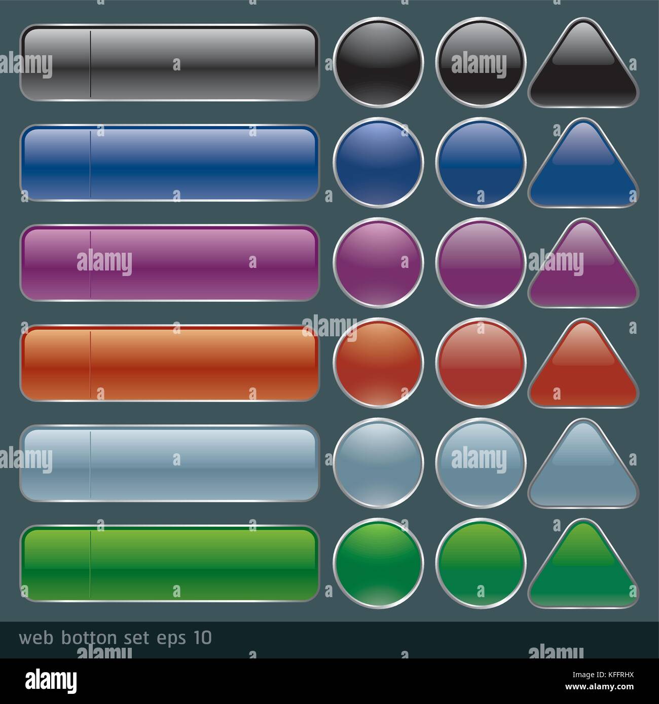 Web buttons set hi-res stock photography and images - Alamy