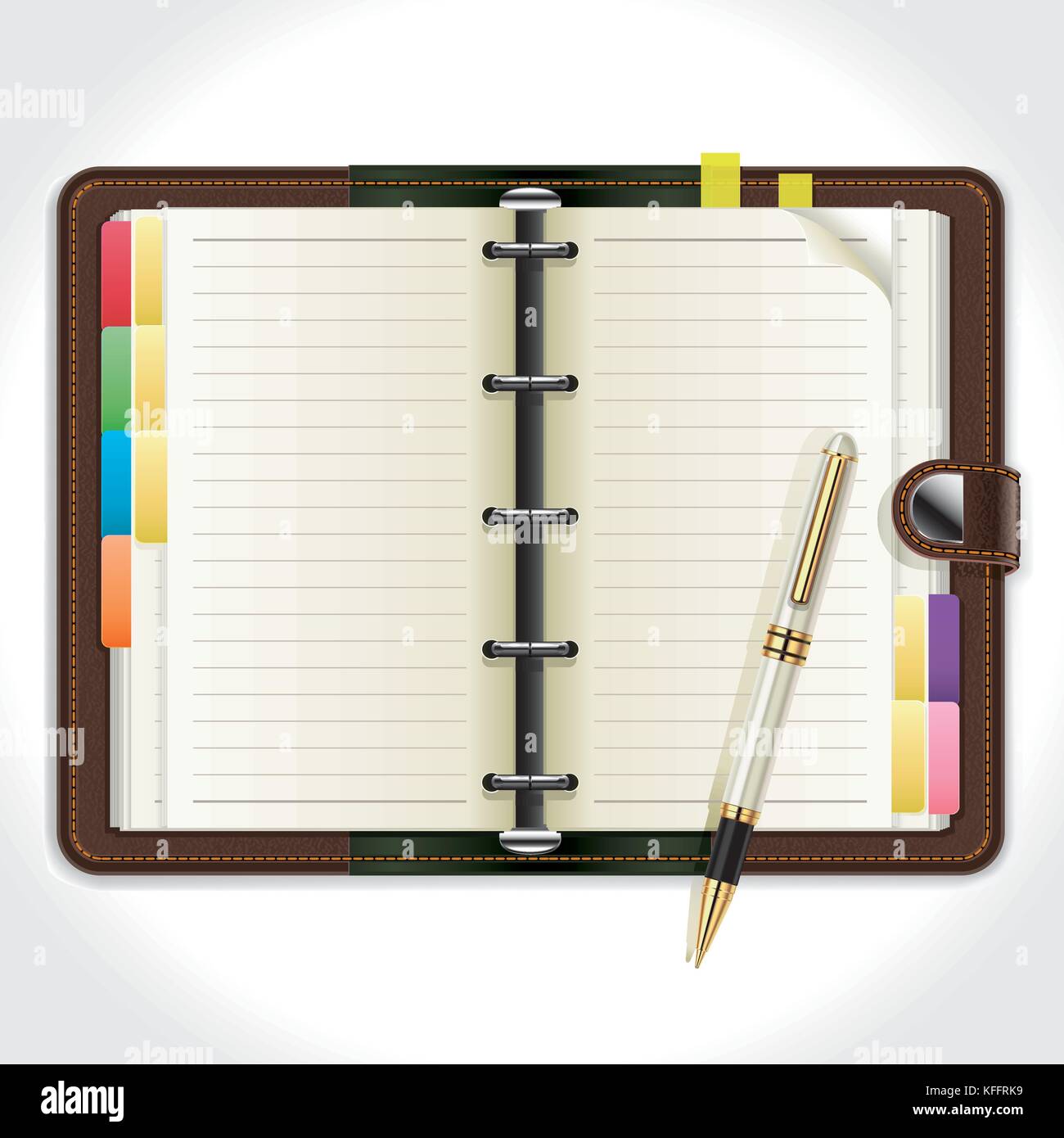 Notebook with pen. Vector illustrations Stock Vector Image & Art - Alamy