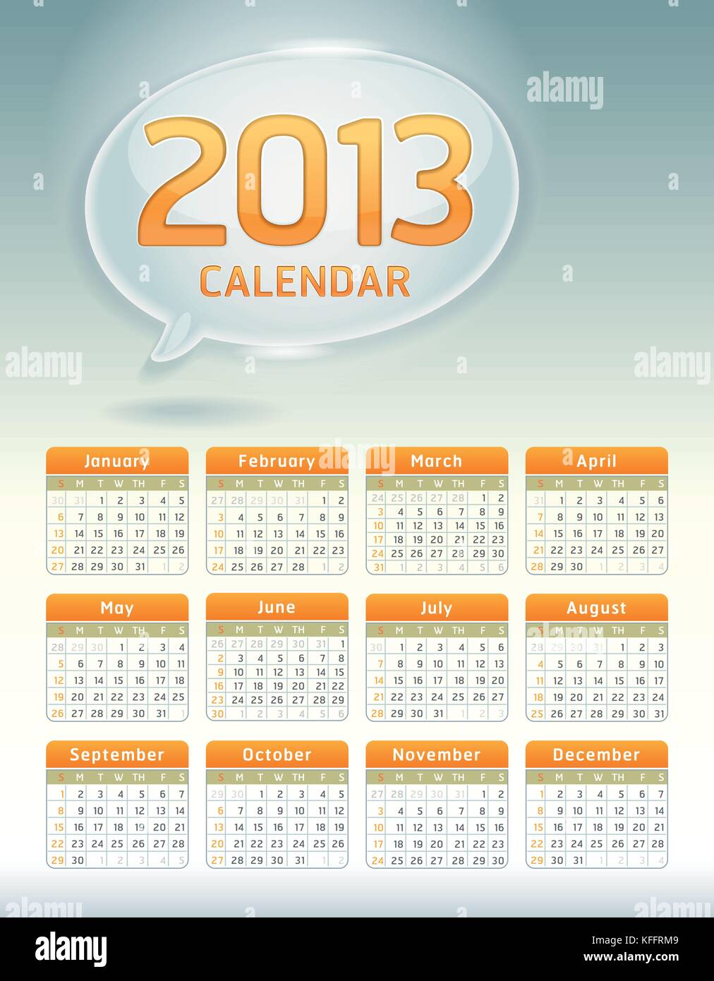 Calendar template. Vector illustrations Stock Vector Image & Art - Alamy