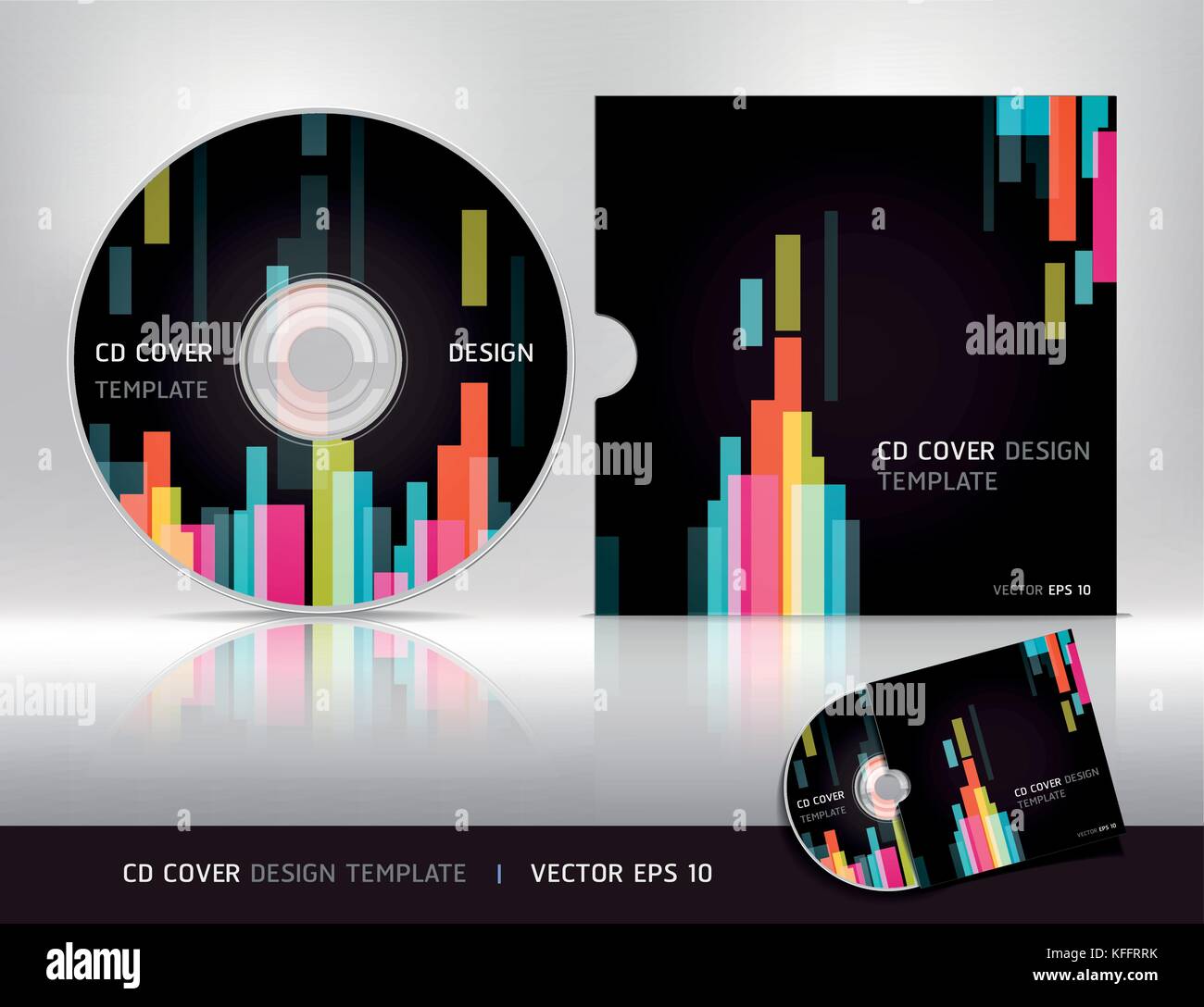 Cd cover design template. Abstract background vector illustration Stock ...
