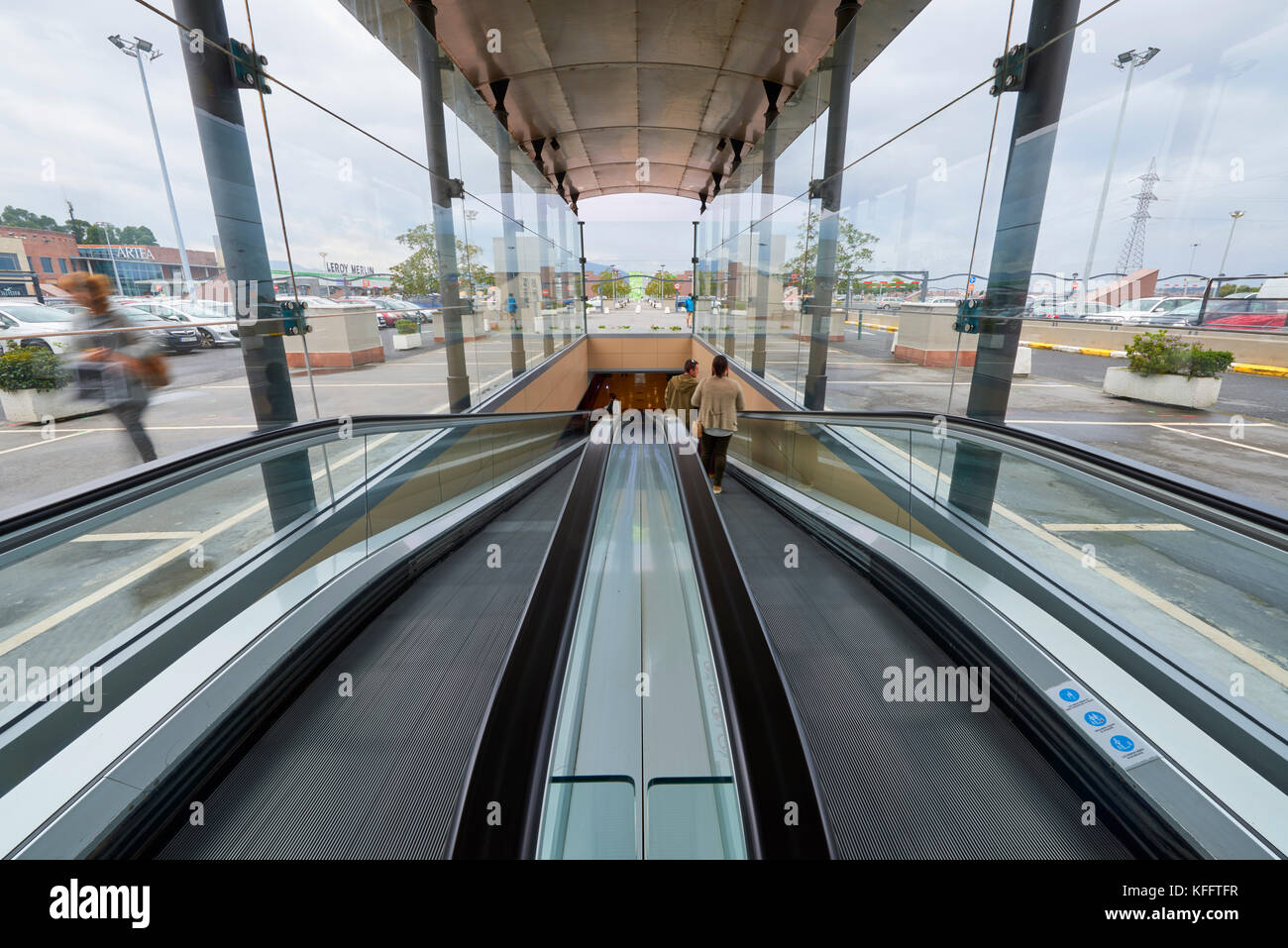 Escalator in Artea Shopping Center, Leioa, Biscay, Basque Country ...