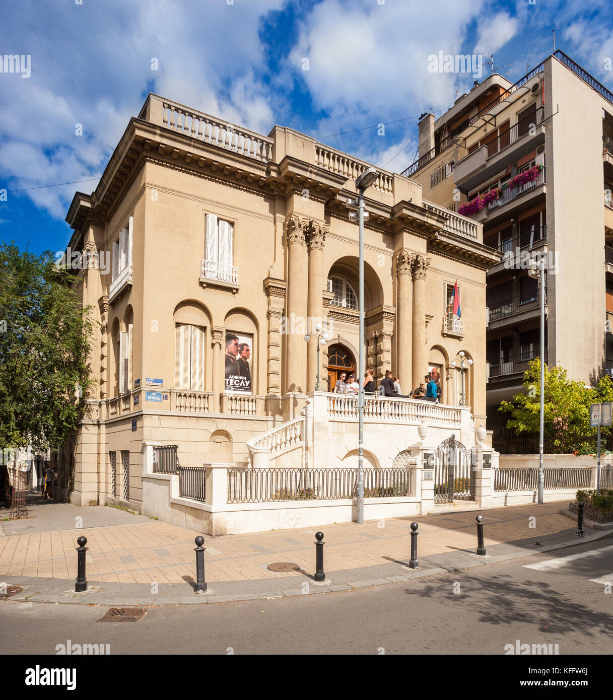 Front facade of the Nikola Tesla Museum, Belgrade, Serbia Stock Photo ...
