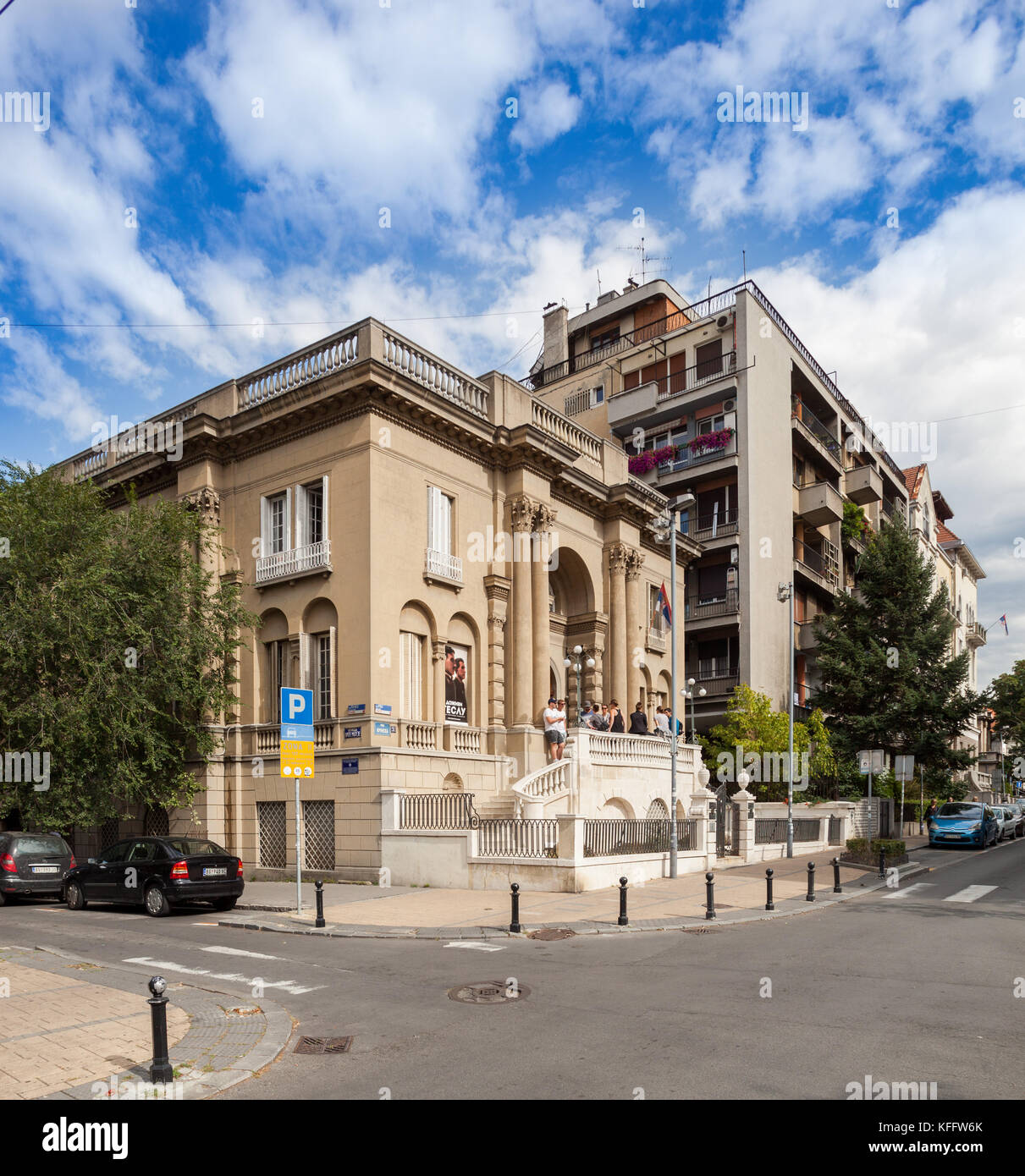 Front facade of the Nikola Tesla Museum, Belgrade, Serbia Stock Photo ...