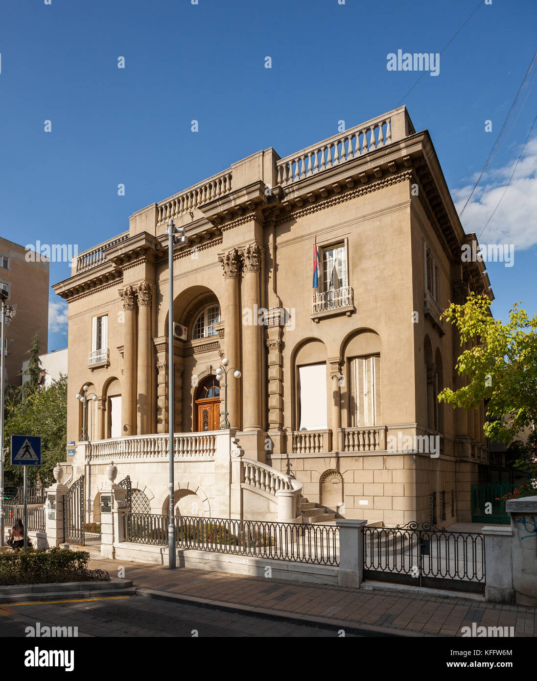 Front facade of the Nikola Tesla Museum, Belgrade, Serbia Stock Photo ...