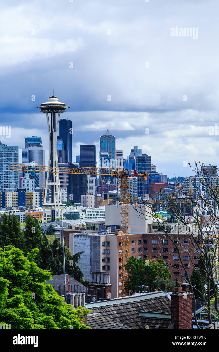 Landmark tower in the midst of downtown Seattle office towers Stock ...
