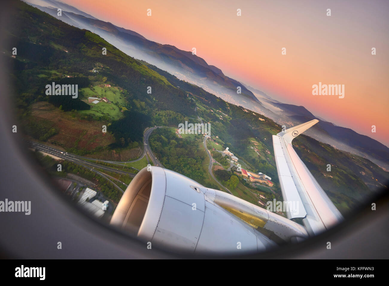 View from the Airplane Window Stock Photo - Alamy
