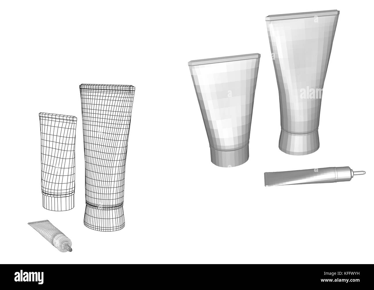 Tubes toothpaste on white Stock Vector Images - Alamy