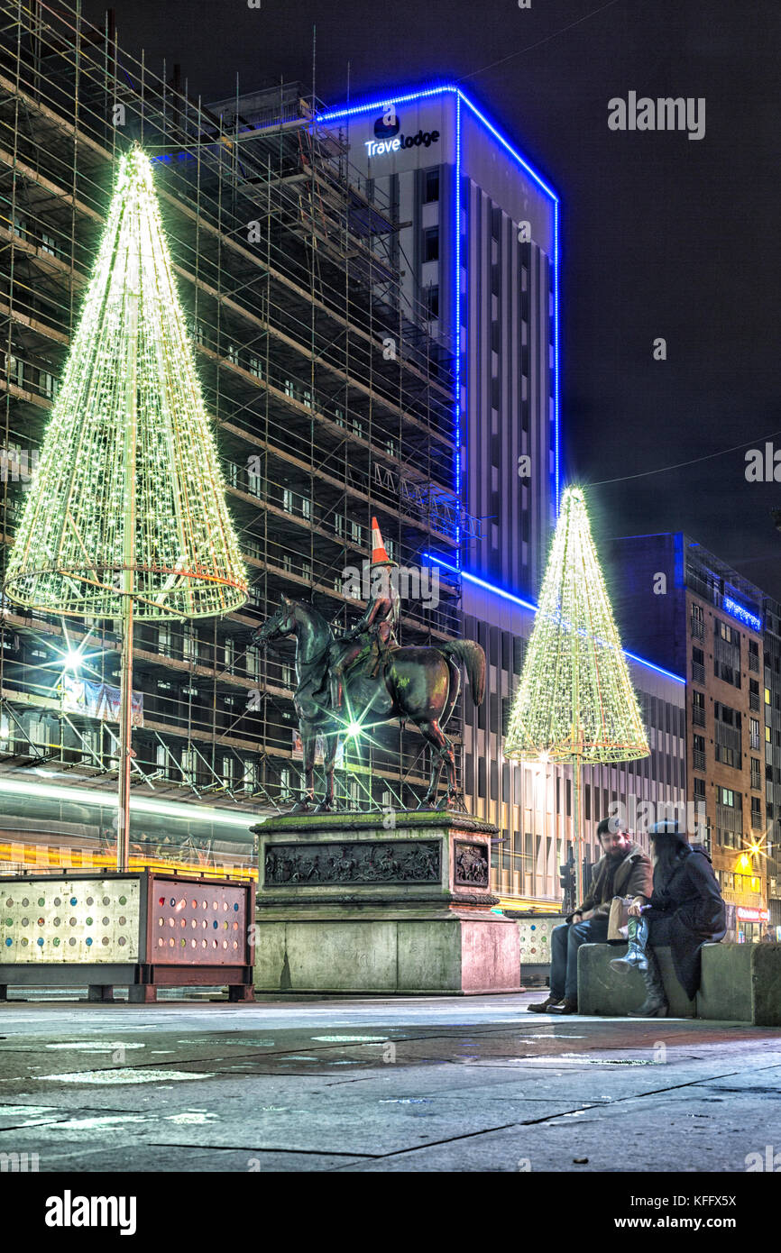 Glasgow street scene night hi-res stock photography and images - Alamy