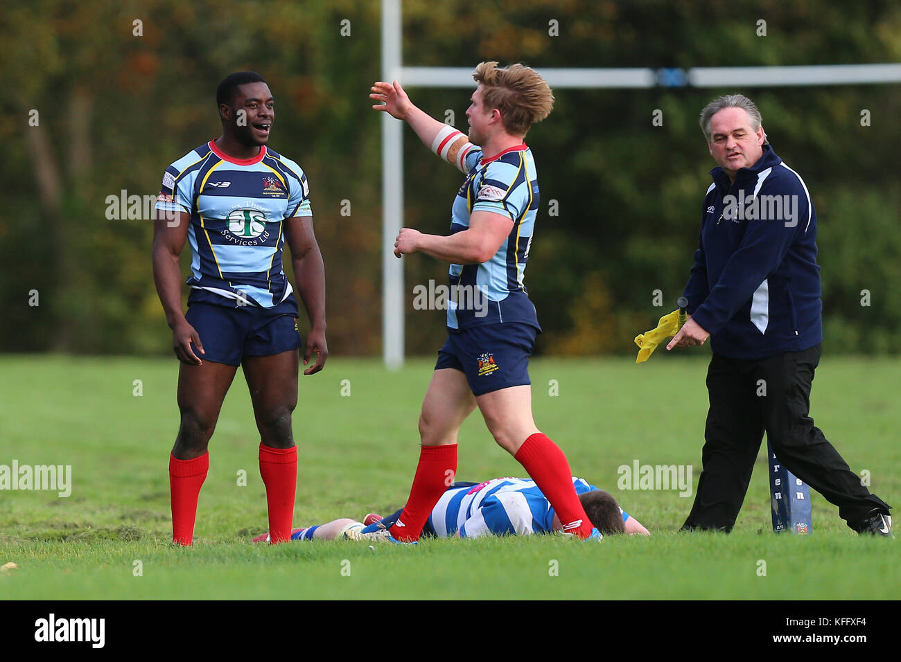 Coopers score their first try during Old Cooperians RFC vs Wanstead RFC ...