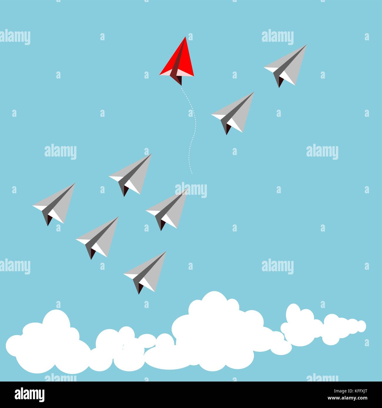 Crowd by a plane Stock Vector Images - Alamy