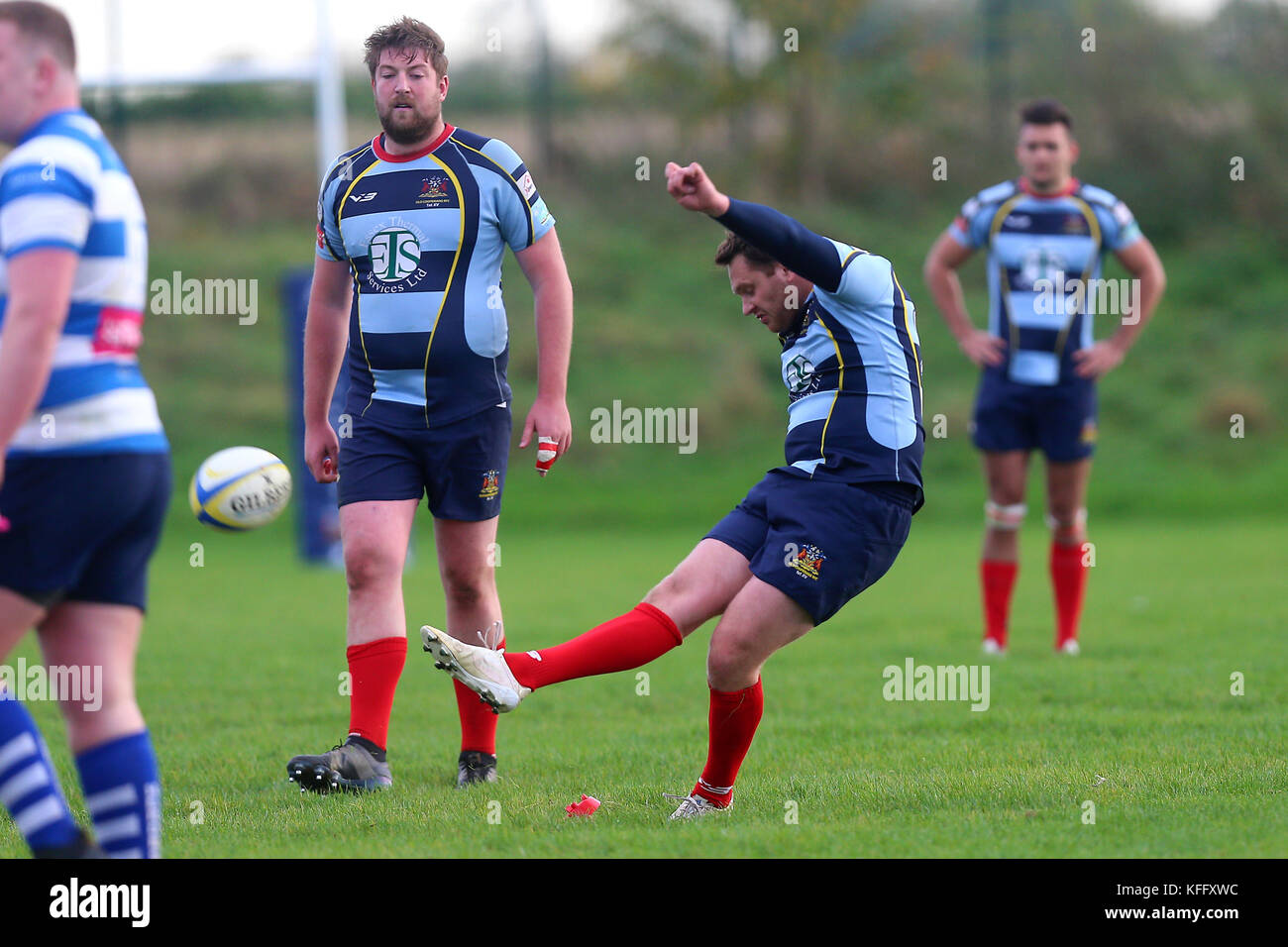 Coopers score with a second half penalty during Old Cooperians RFC vs ...