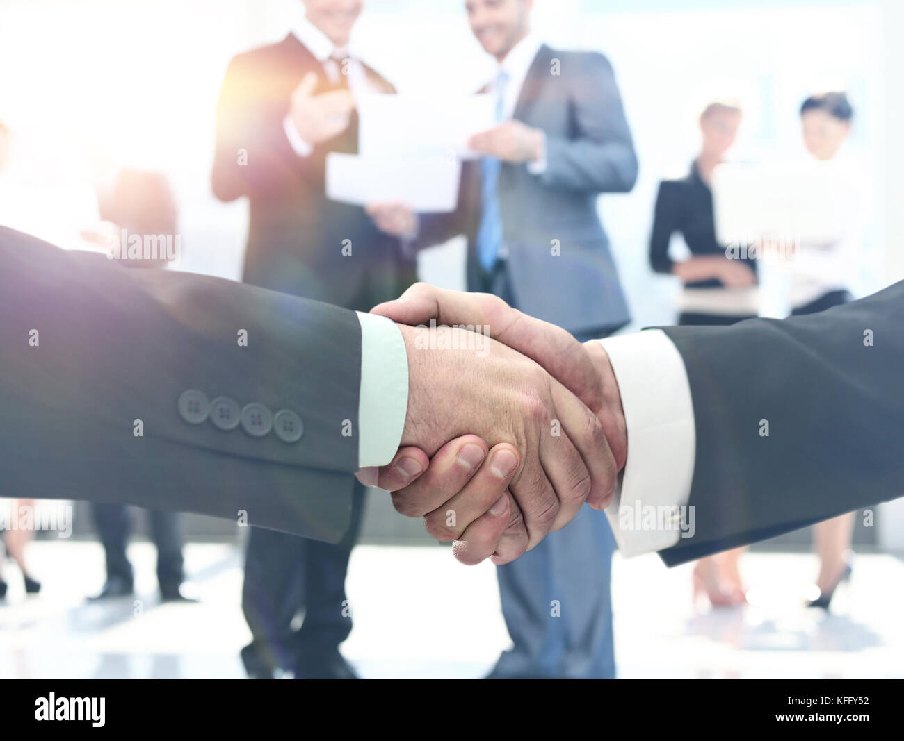 Business handshake of two business man Stock Photo - Alamy