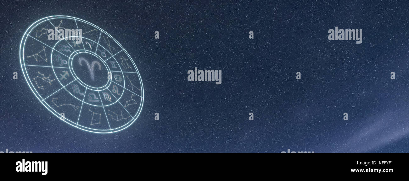 Light symbols of zodiac and horoscope circle, Aries Zodiac Sign Stock ...