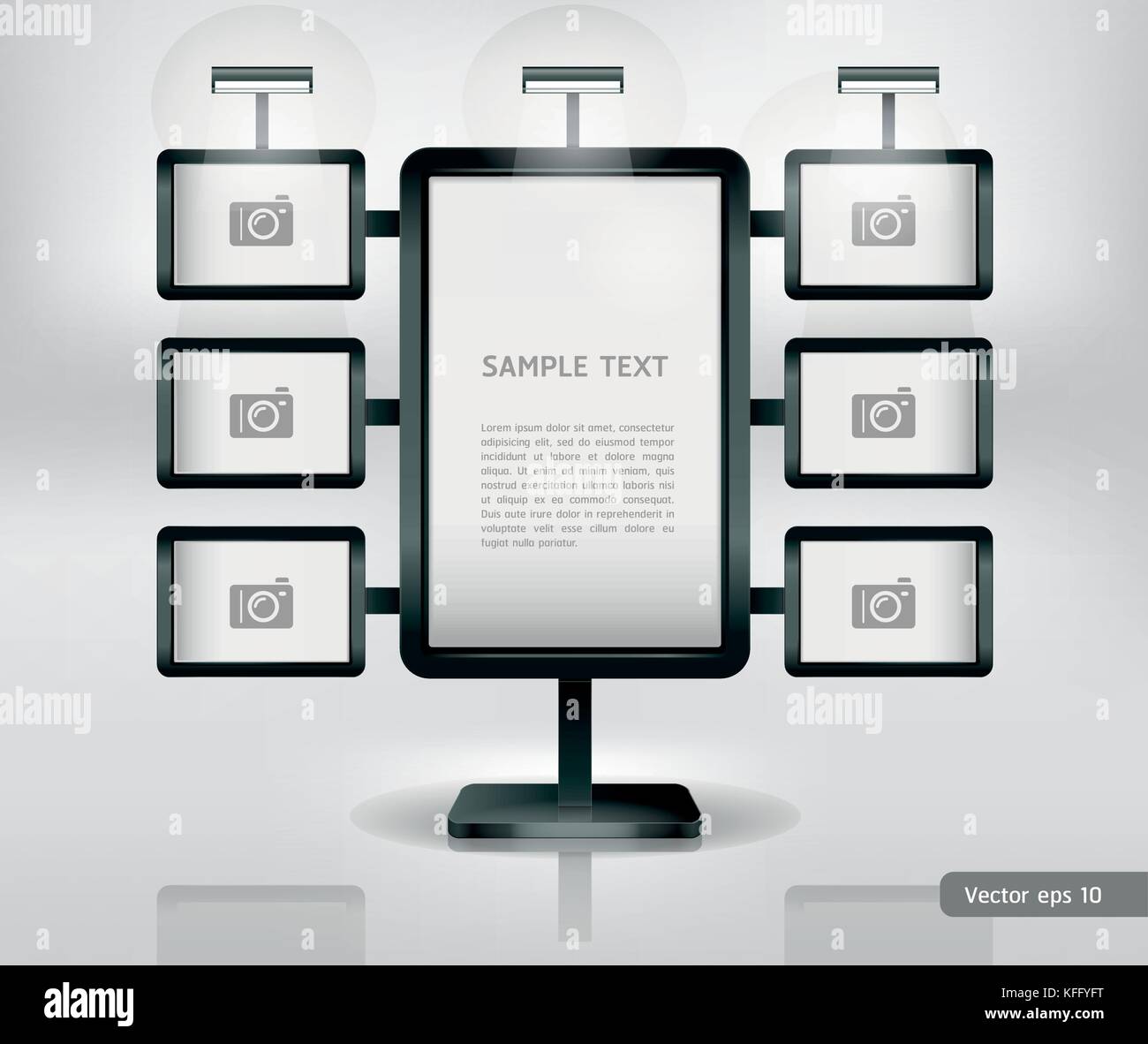 Trade exhibition stand display. Vector illustration Stock Vector Image ...