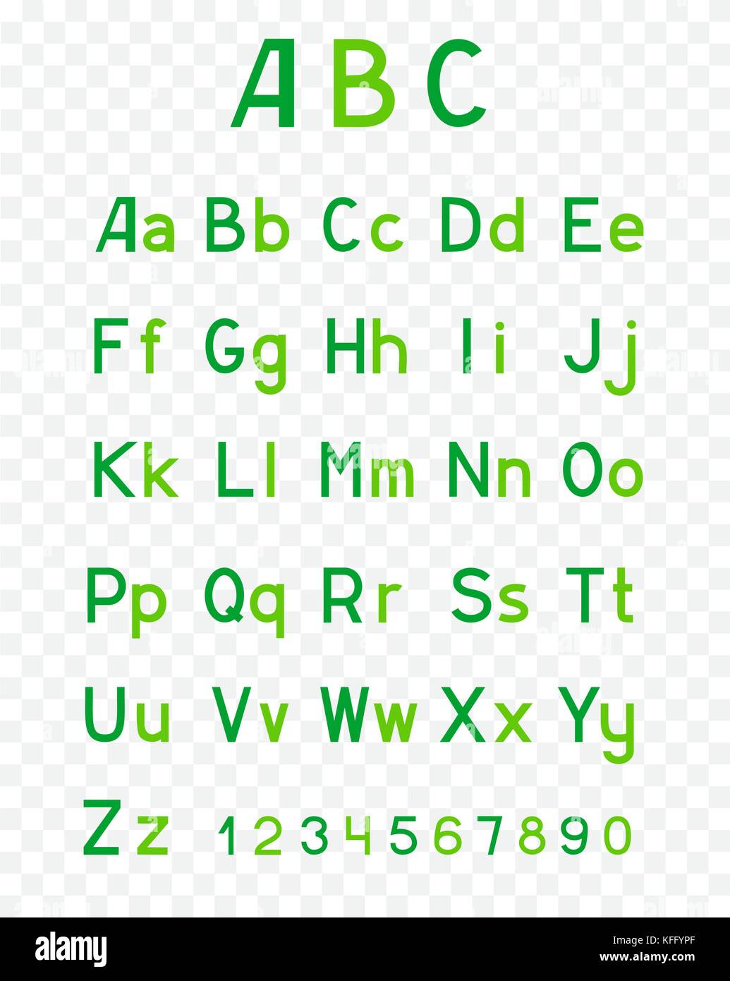 abc green alphabet Stock Vector Image & Art - Alamy