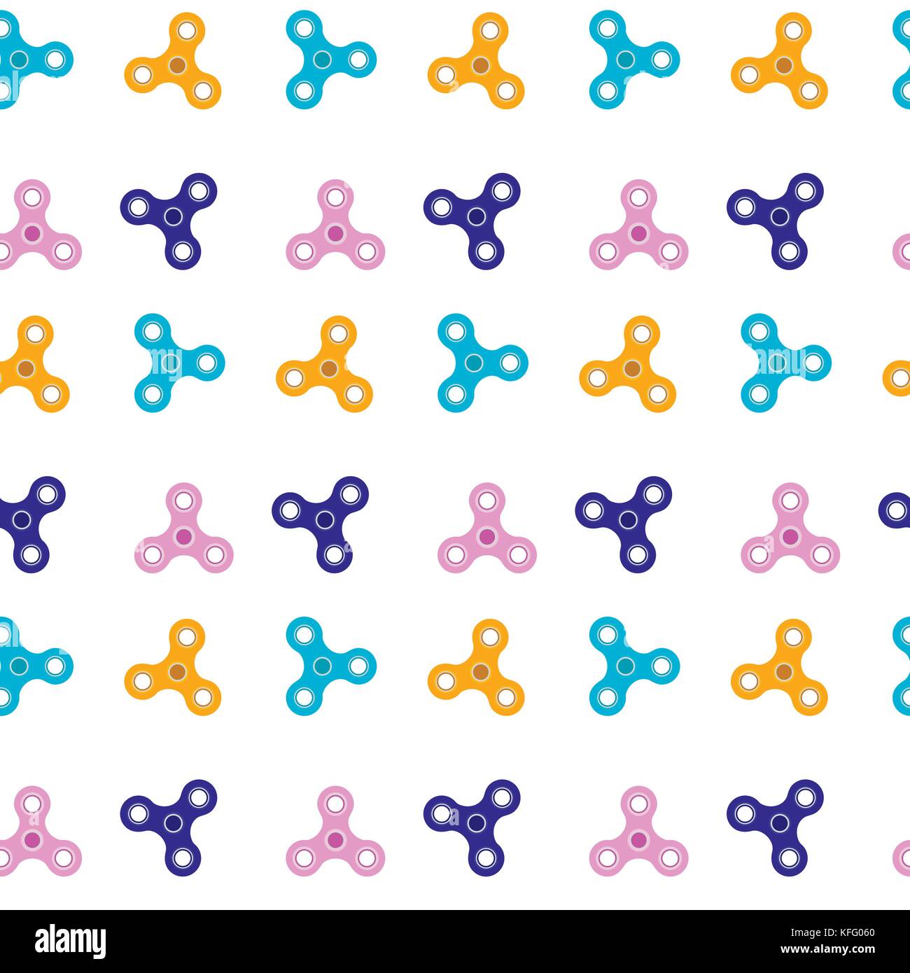 Spinning wheel seamless pattern colored. Mechanism hand fidget toy ...