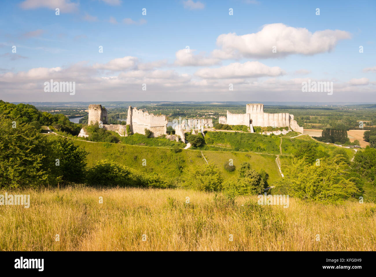 Château Gaillard, a ruined medieval castle, Les Andelys, Normandy ...