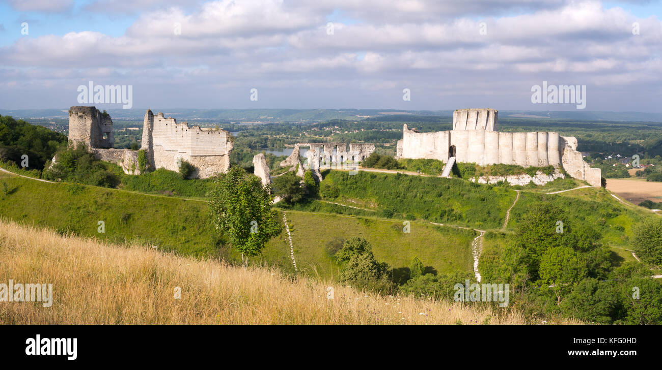 Château Gaillard, a ruined medieval castle, Les Andelys, Normandy ...