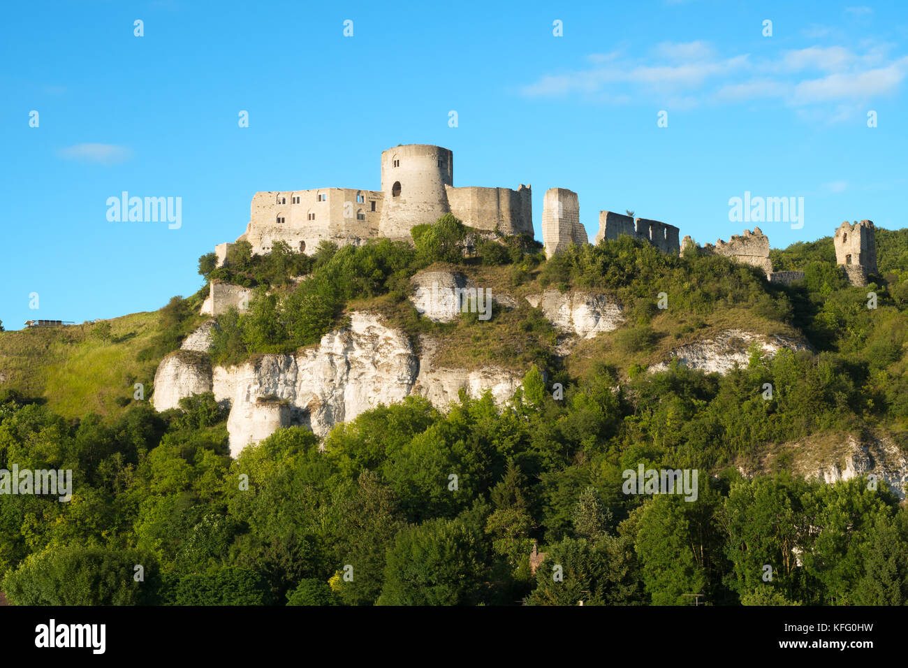 Château Gaillard, a ruined medieval castle, Les Andelys, Normandy ...