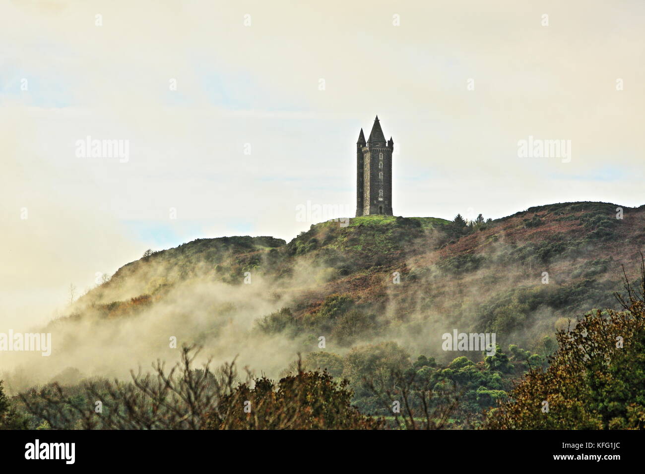 Scrabo Tower is located to the west of Newtownards in County Down ...