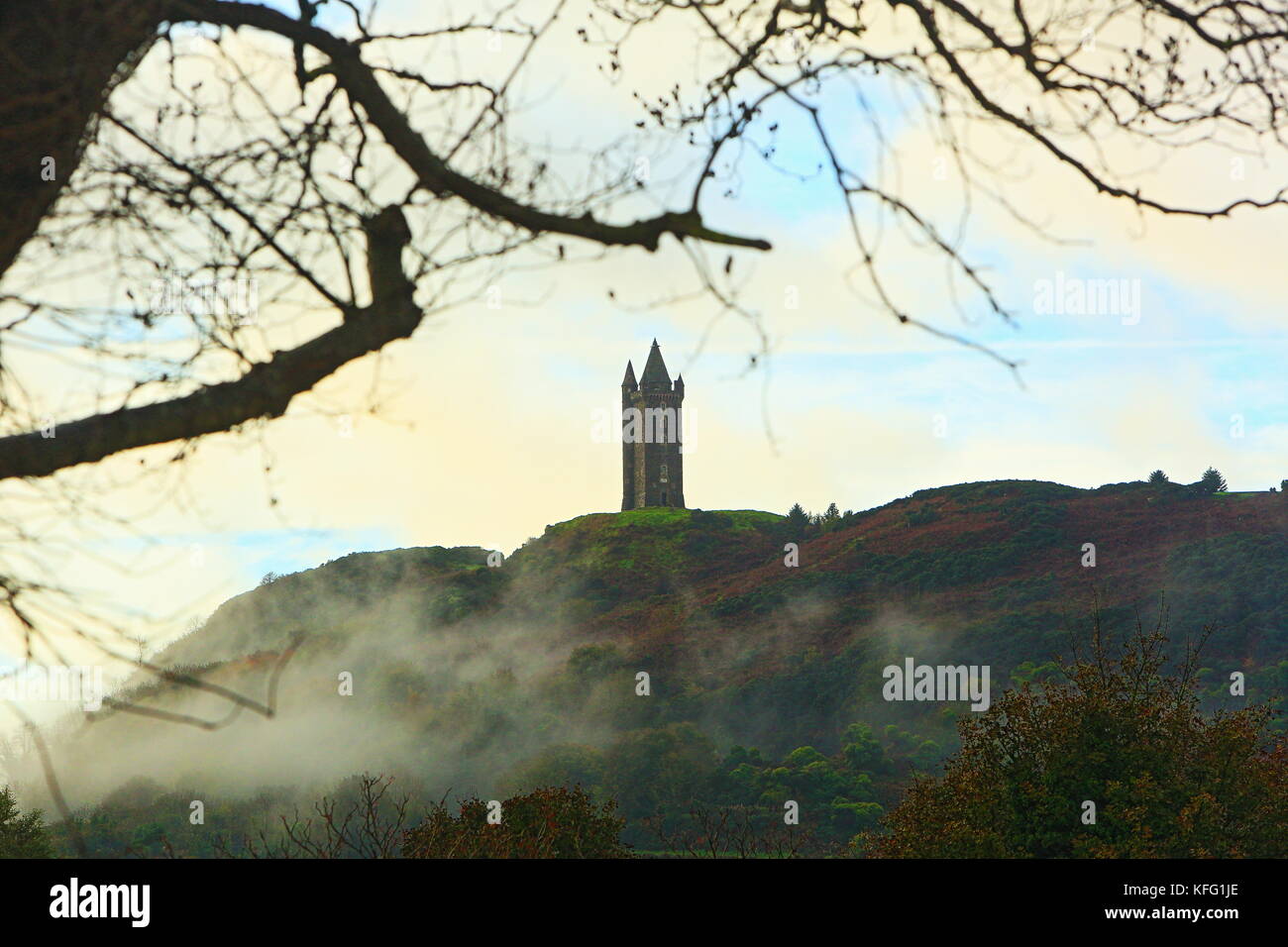 Scrabo Tower is located to the west of Newtownards in County Down ...