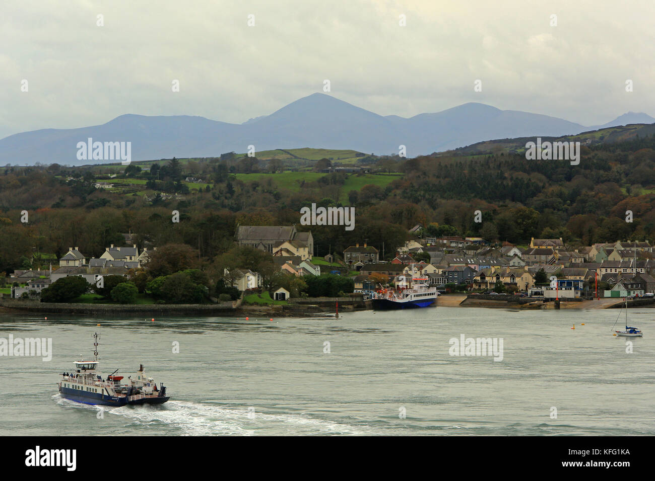 Strangford as seen from Windy Hill in Portaferry is framed with the ...