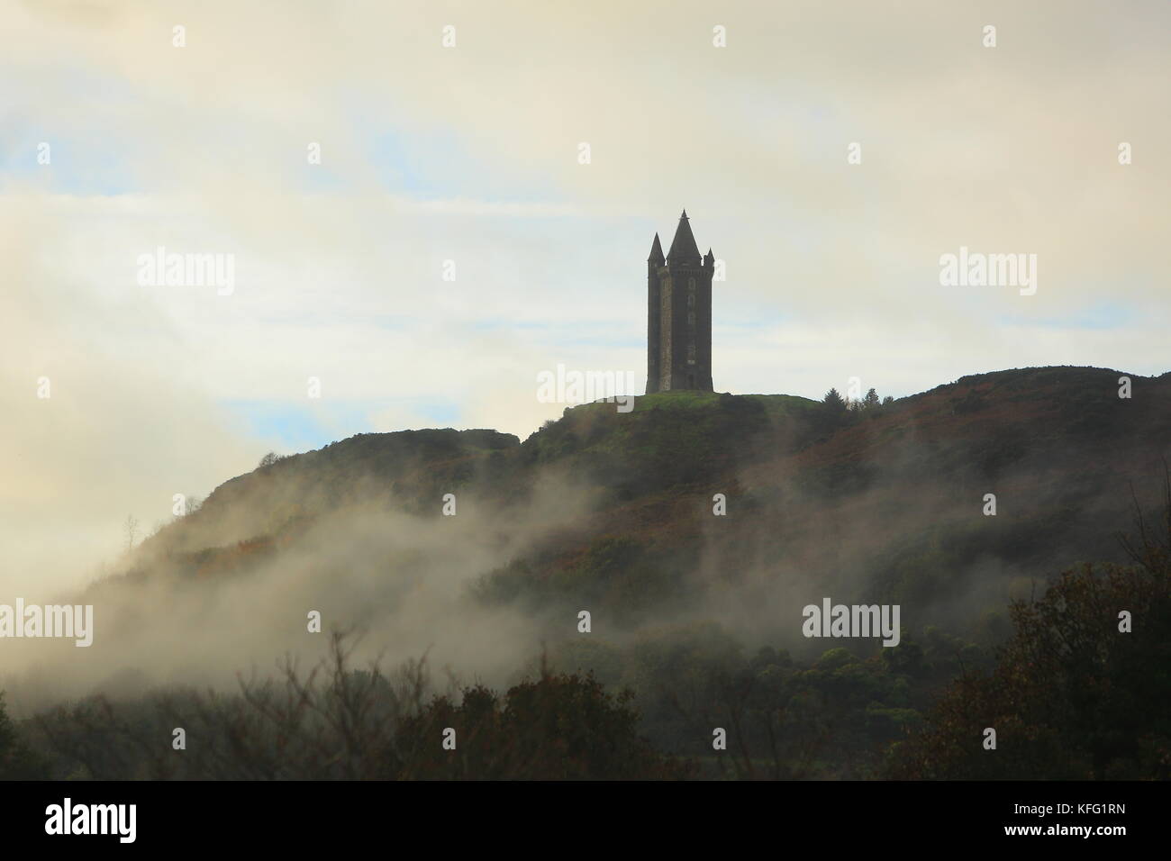 Scrabo Tower is located to the west of Newtownards in County Down ...