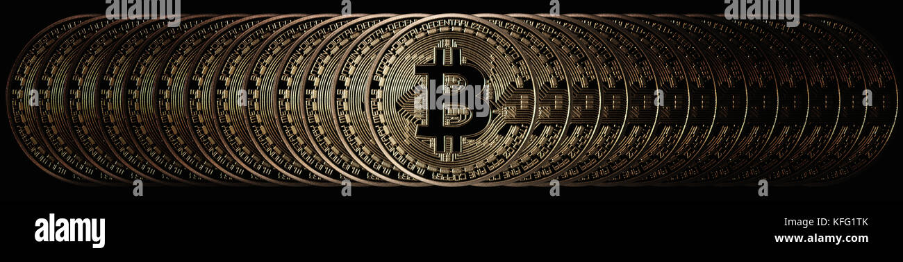 Bitcoin Banner Header. Gold Coin. Cryptocurrency banner Stock Photo - Alamy