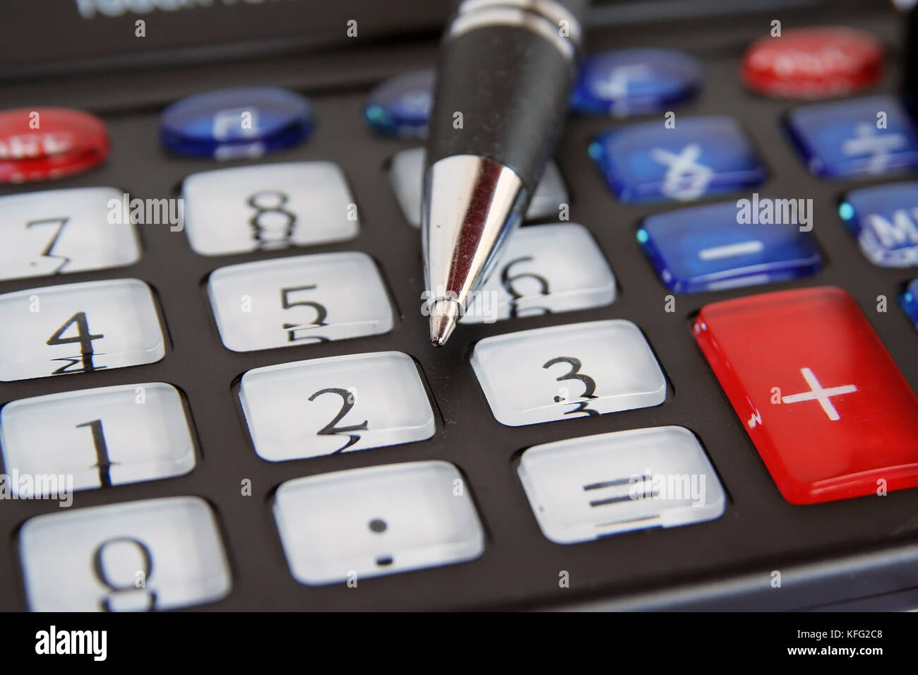 Vintage calculating tool. Old calculator Stock Photo - Alamy