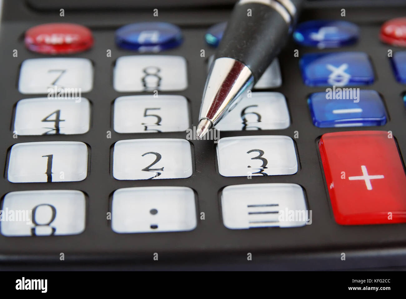 Vintage calculating tool. Old calculator Stock Photo - Alamy