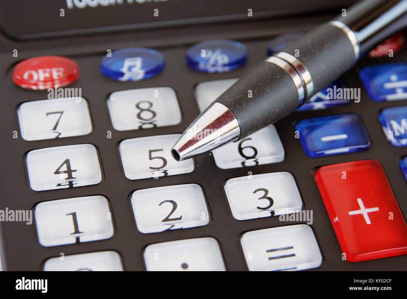 Vintage calculating tool. Old calculator Stock Photo - Alamy