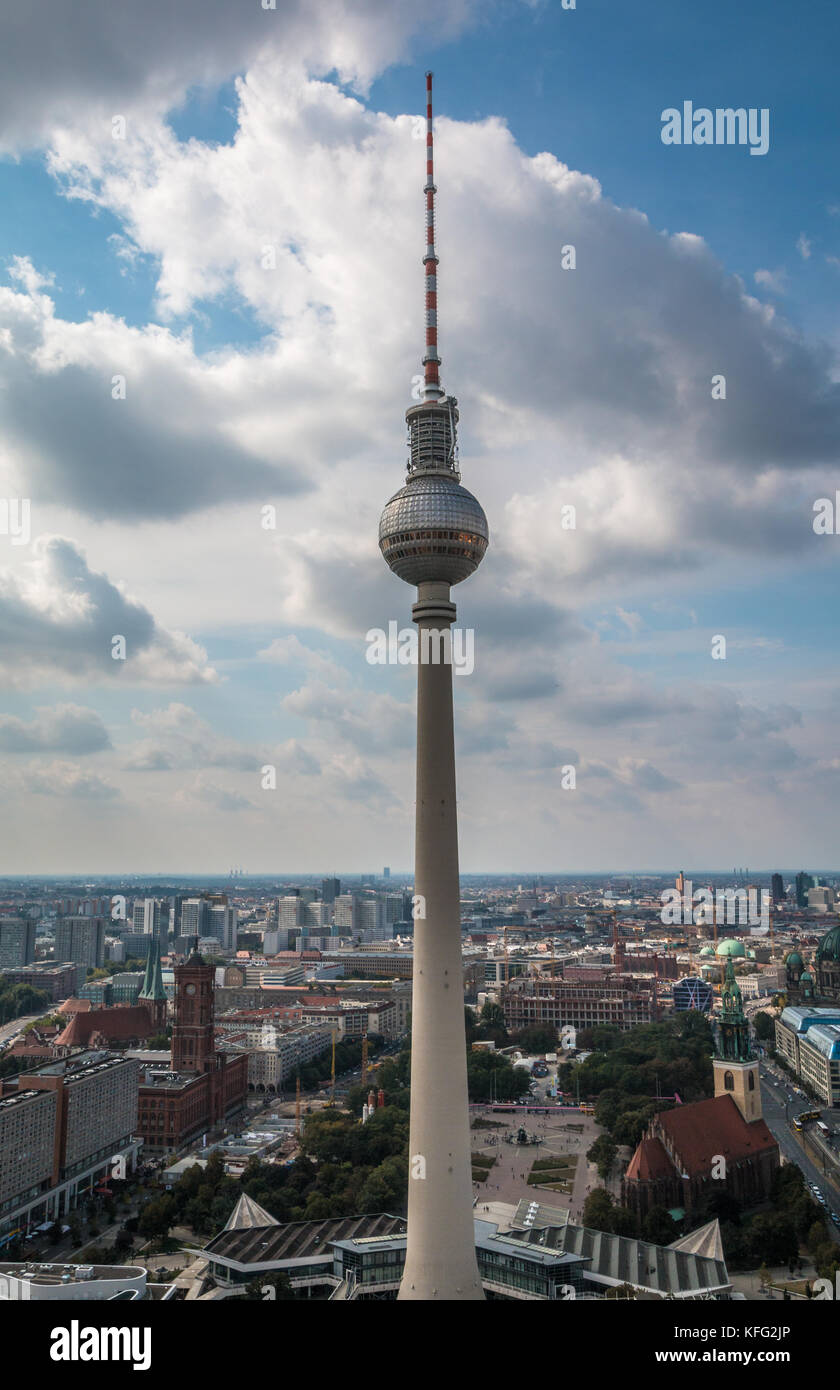 View of Berlin TV tower in Germany Stock Photo - Alamy