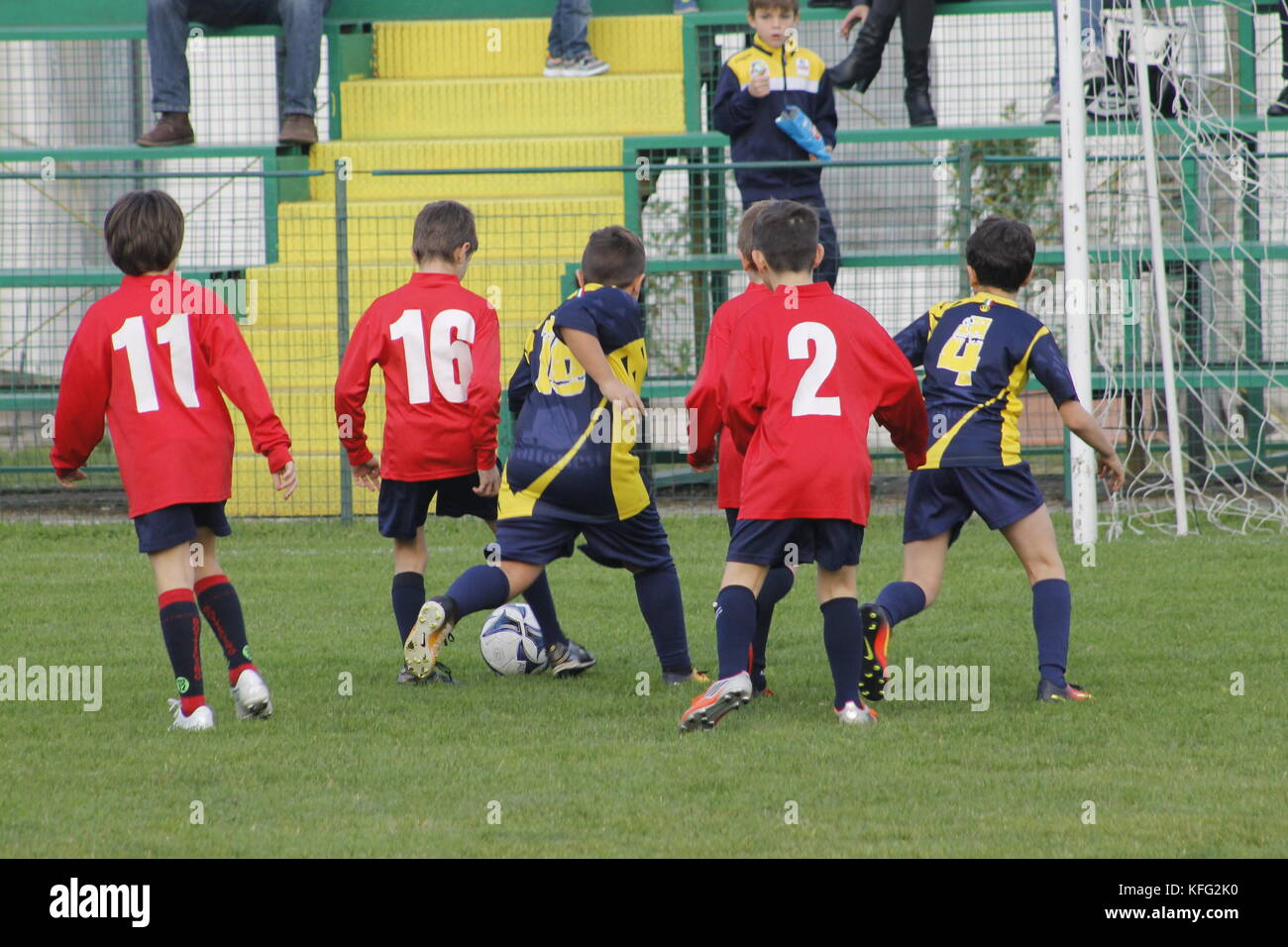 Young players play soccer Stock Photo - Alamy
