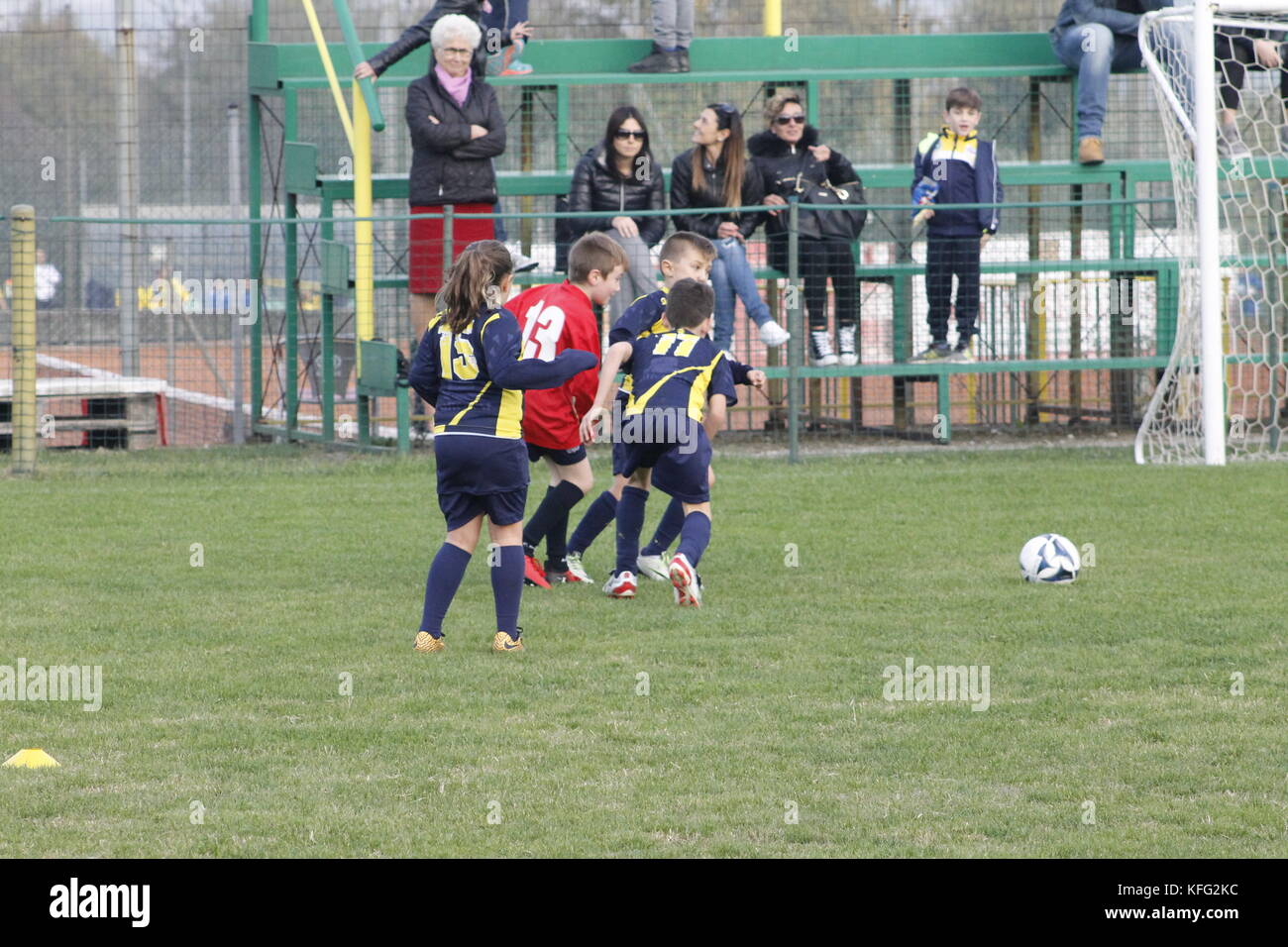 Young players play soccer Stock Photo - Alamy