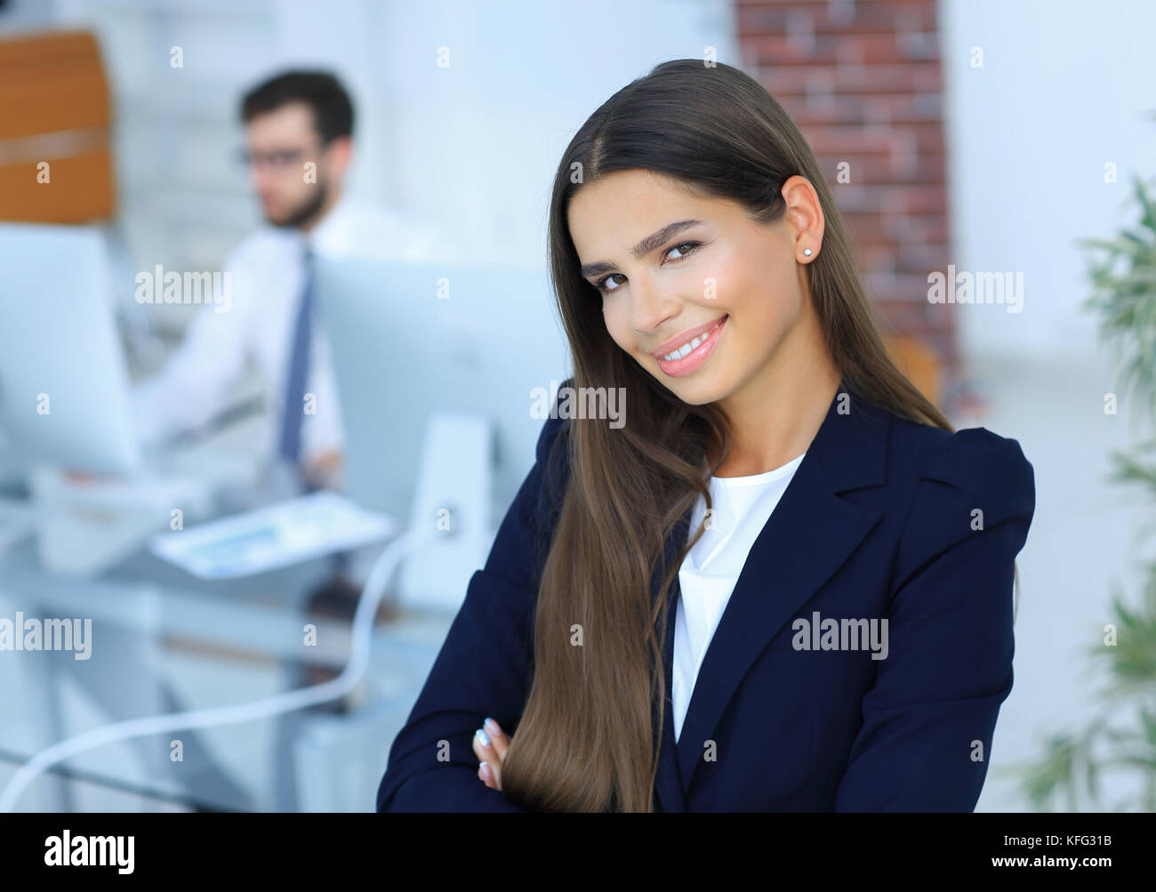 portrait of female Manager in the workplace Stock Photo - Alamy