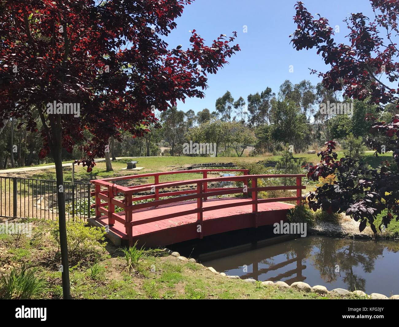 Red bridge over water japanese hi-res stock photography and images - Alamy