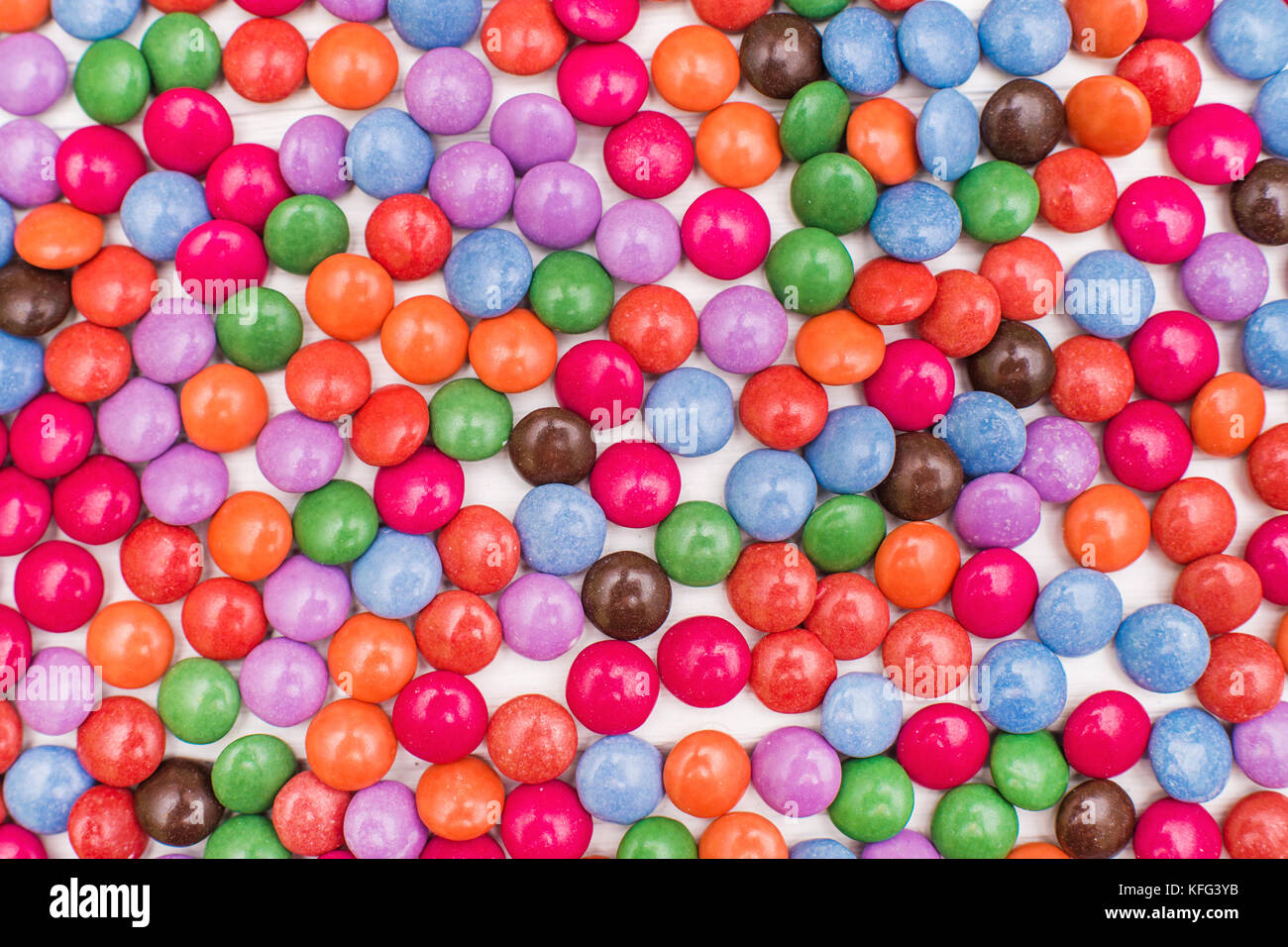 Close up of a pile of colorful chocolate coated candy Stock Photo - Alamy
